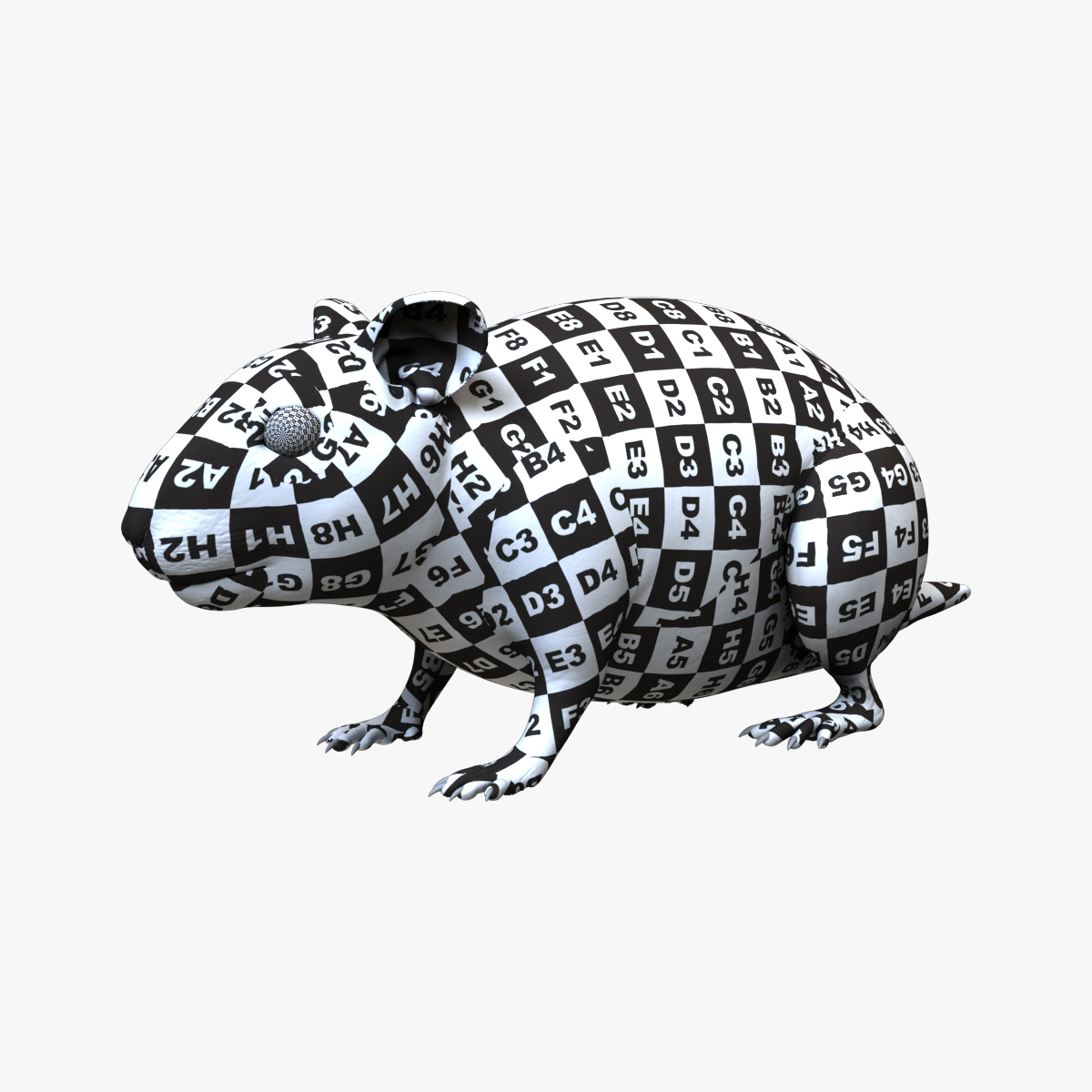 hamster fur 3d model