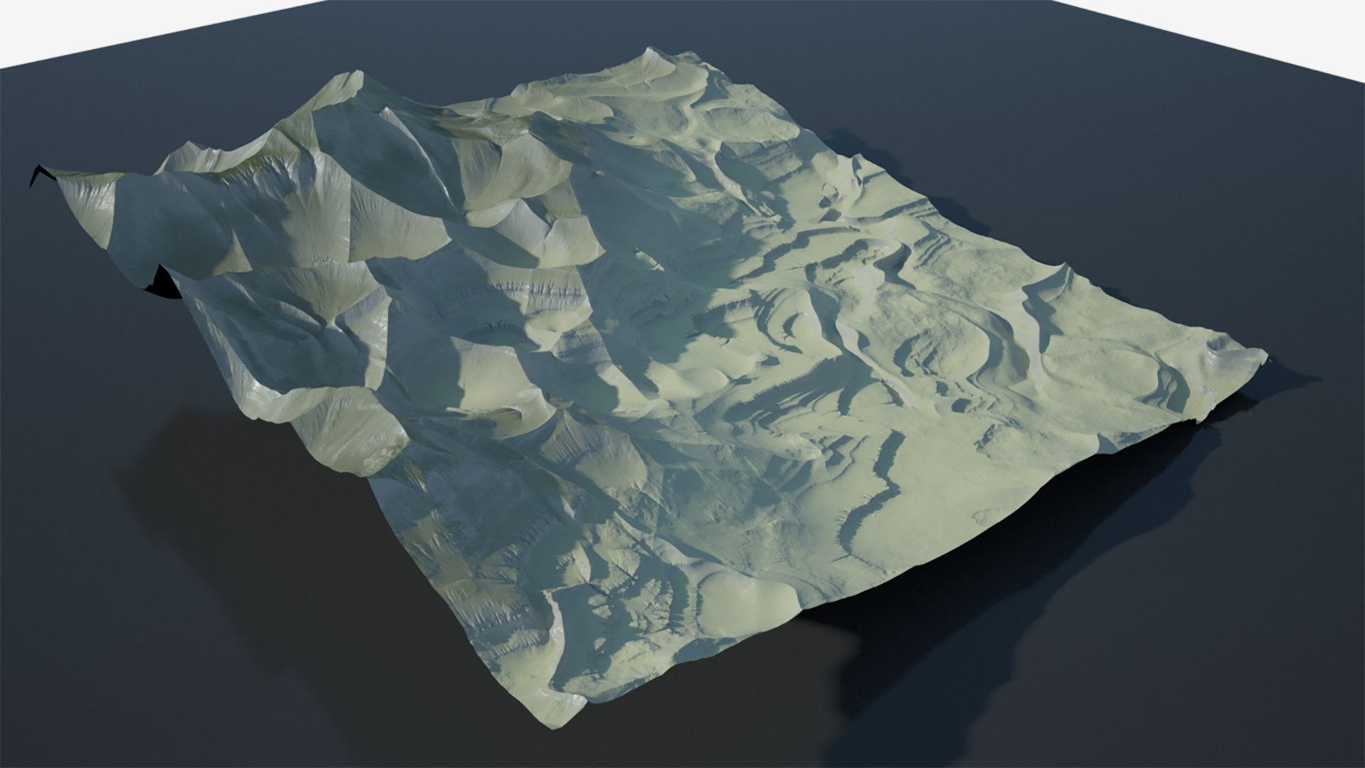 3D model Abstract desert terrain with sand texture - TurboSquid 2165357