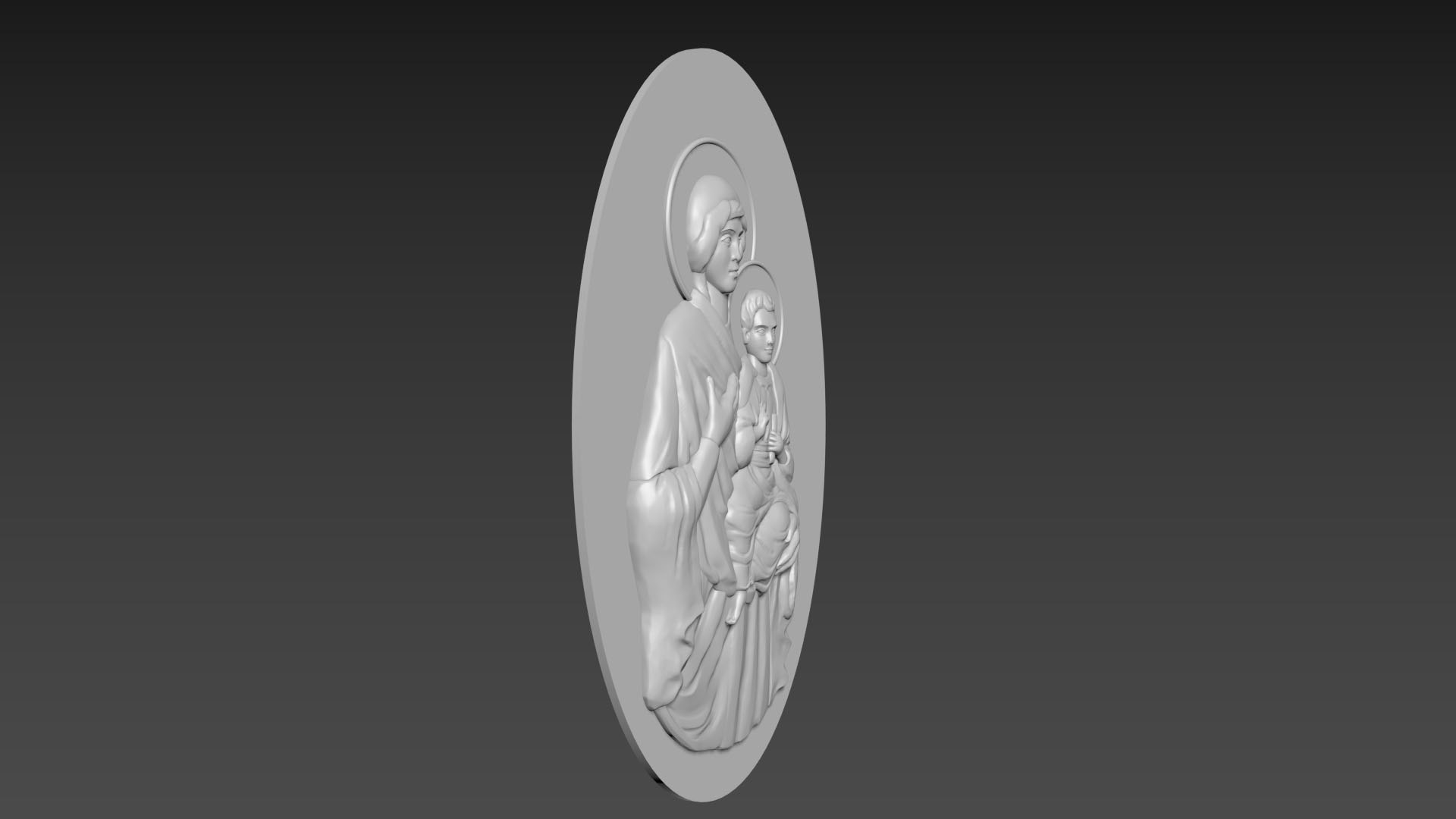 Virgin Mary With Jesus Bas Relief 3D Model - TurboSquid 2189079