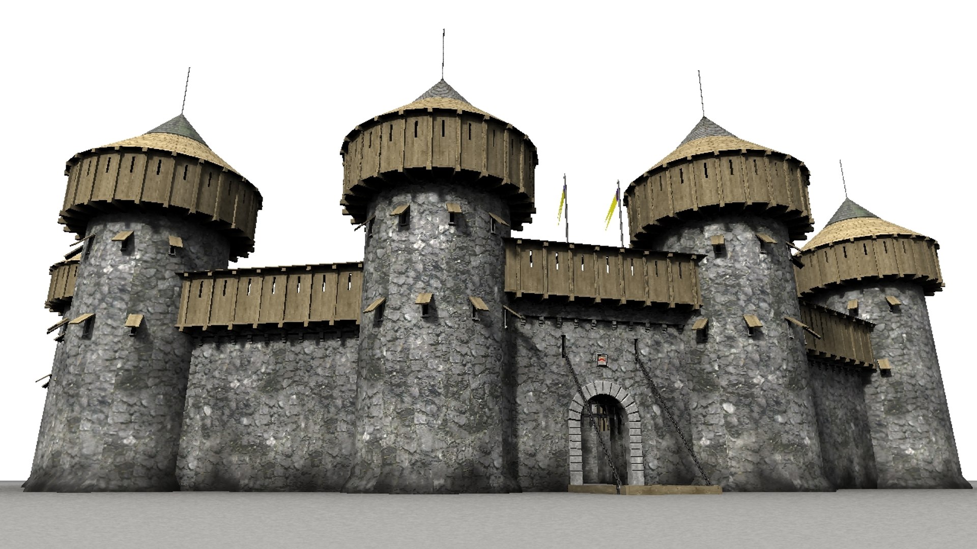 3d castle construction set