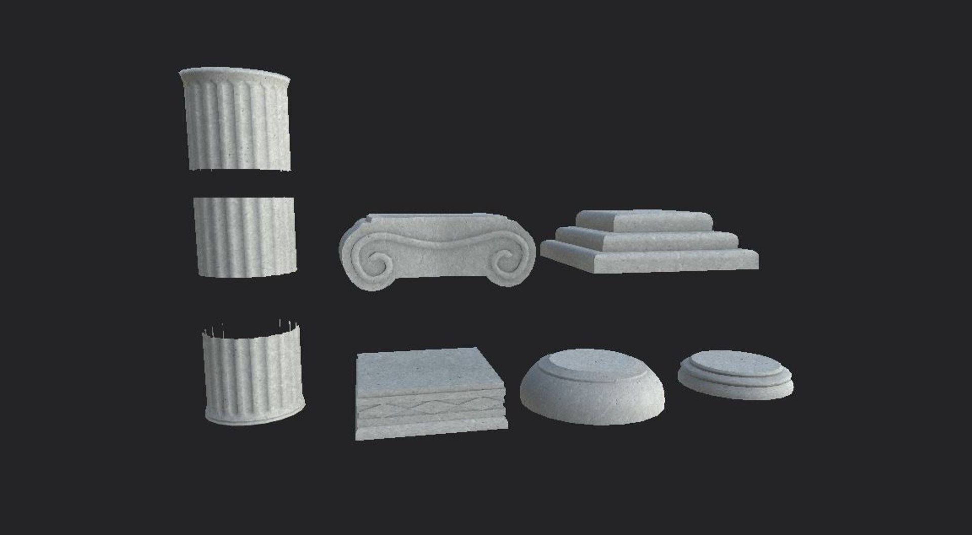 3D columns modular model - TurboSquid 1301099