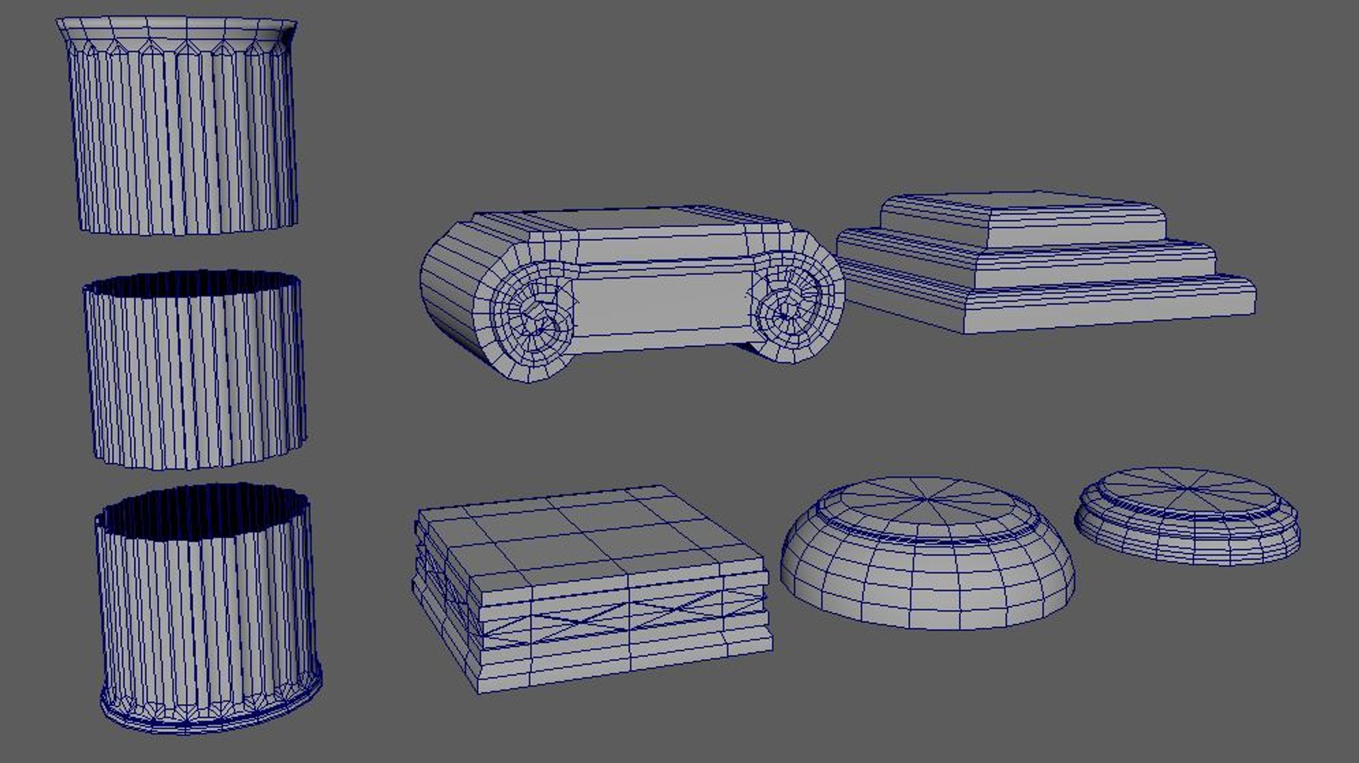 3D columns modular model - TurboSquid 1301099