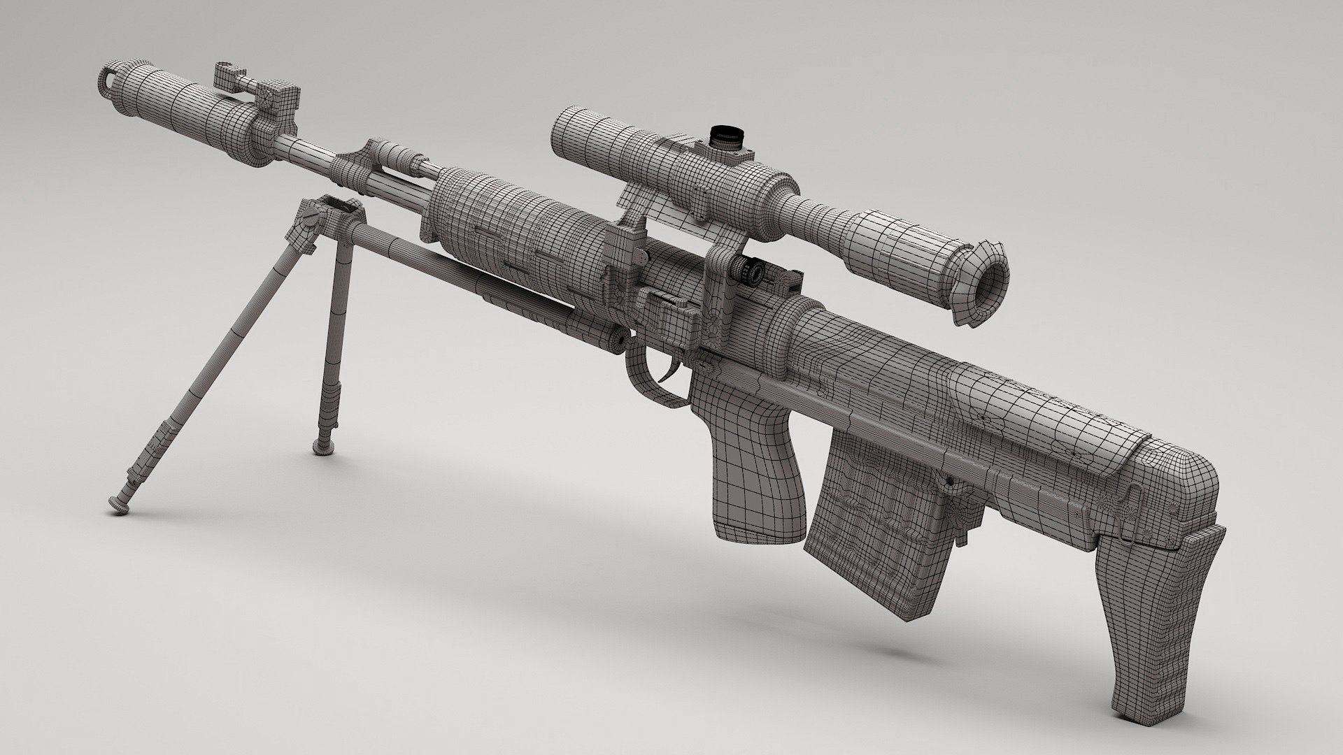 3d Dragunov Svu Gun