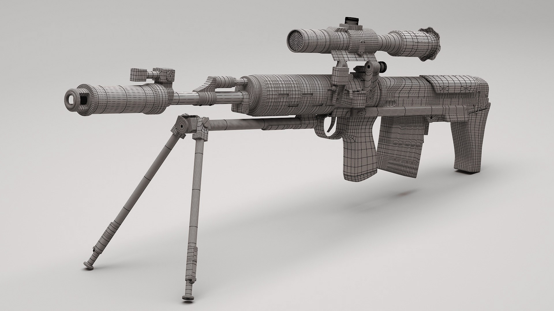 3d Dragunov Svu Gun