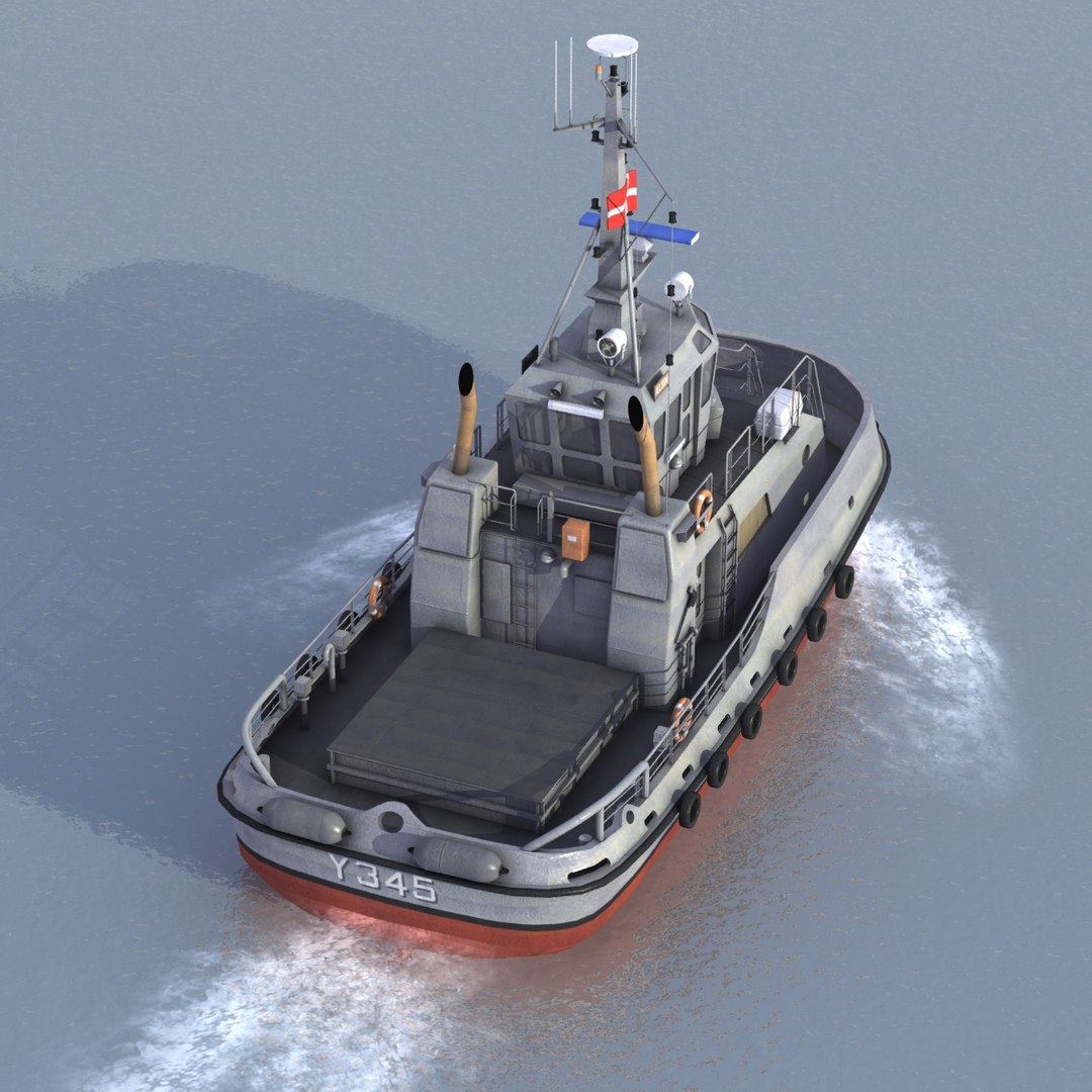 Harbor Tugboat 3d Model