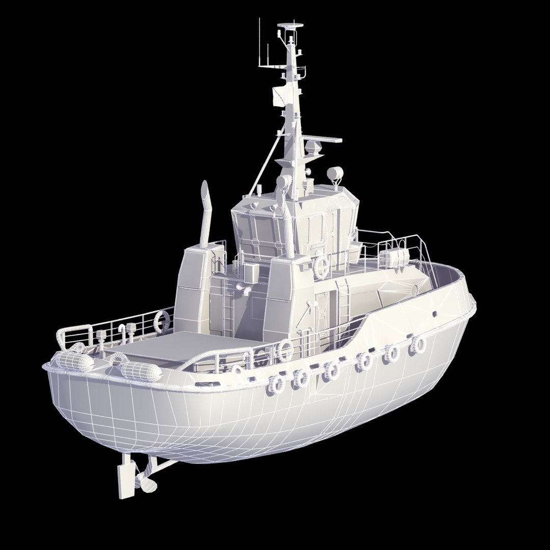 Harbor Tugboat 3d Model