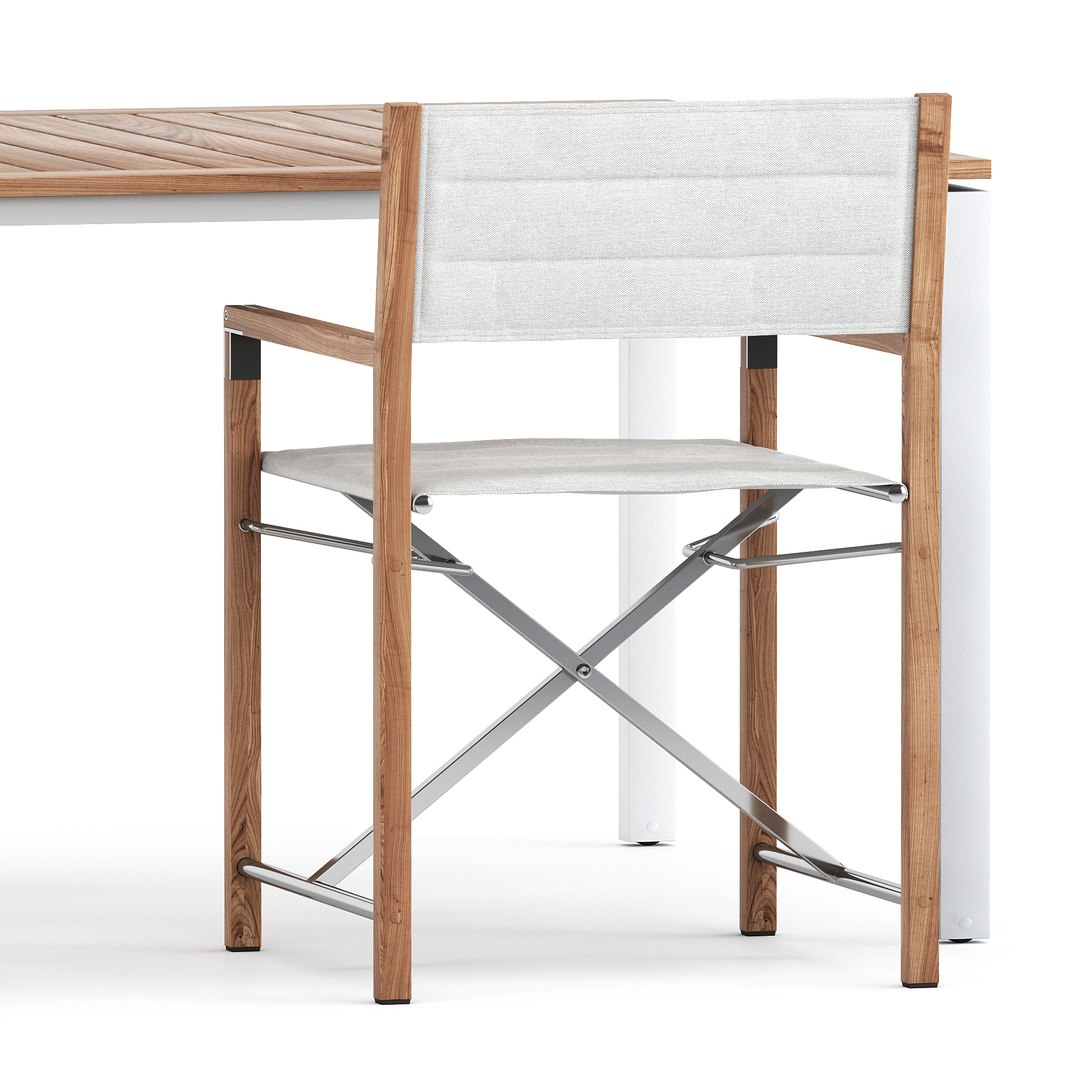 Cross chair teak and Trento dining table 3D model - TurboSquid 1831034