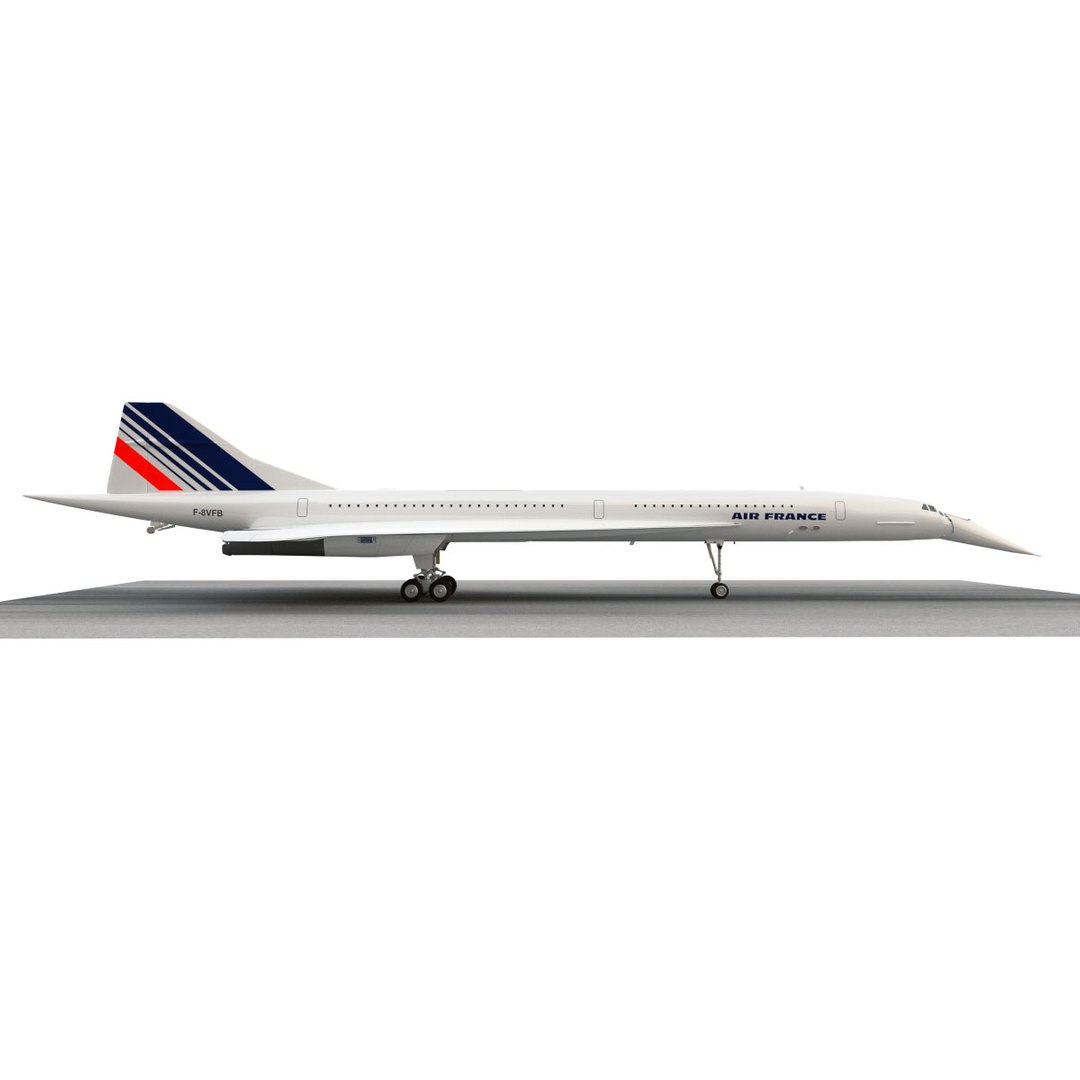 Aérospatiale-bac Concorde Airliner 3d Model