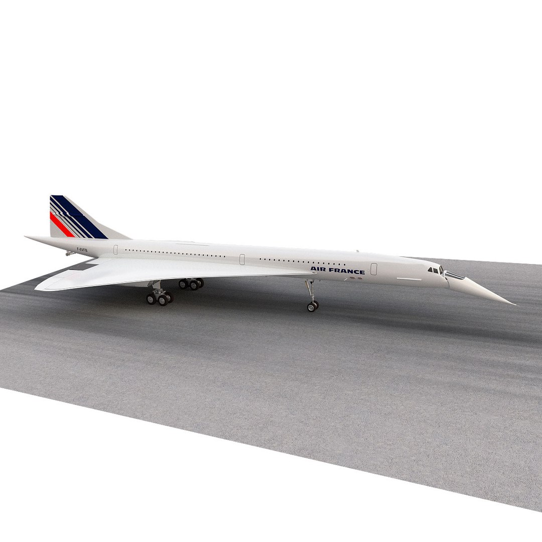 Aérospatiale-bac Concorde Airliner 3d Model