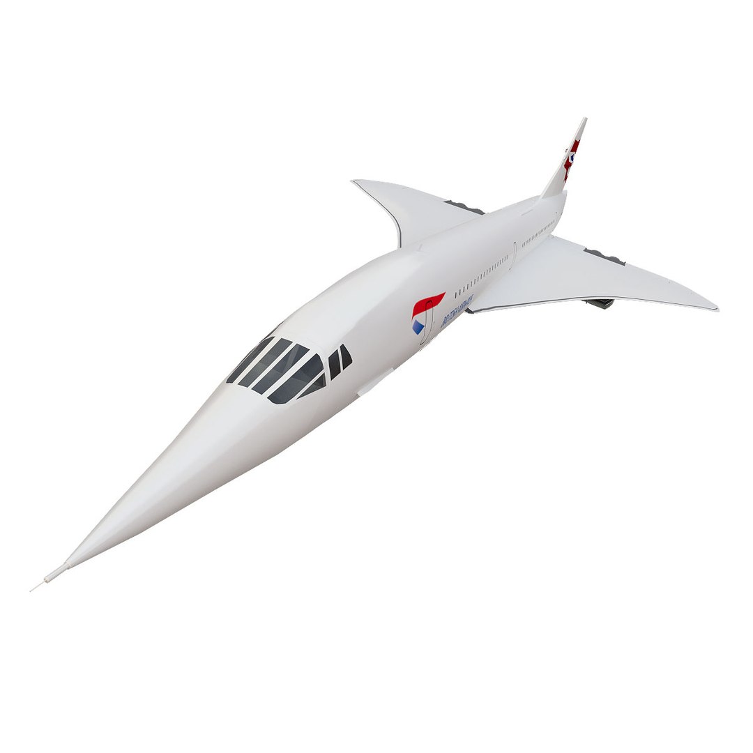 Aérospatiale-bac Concorde Airliner 3d Model