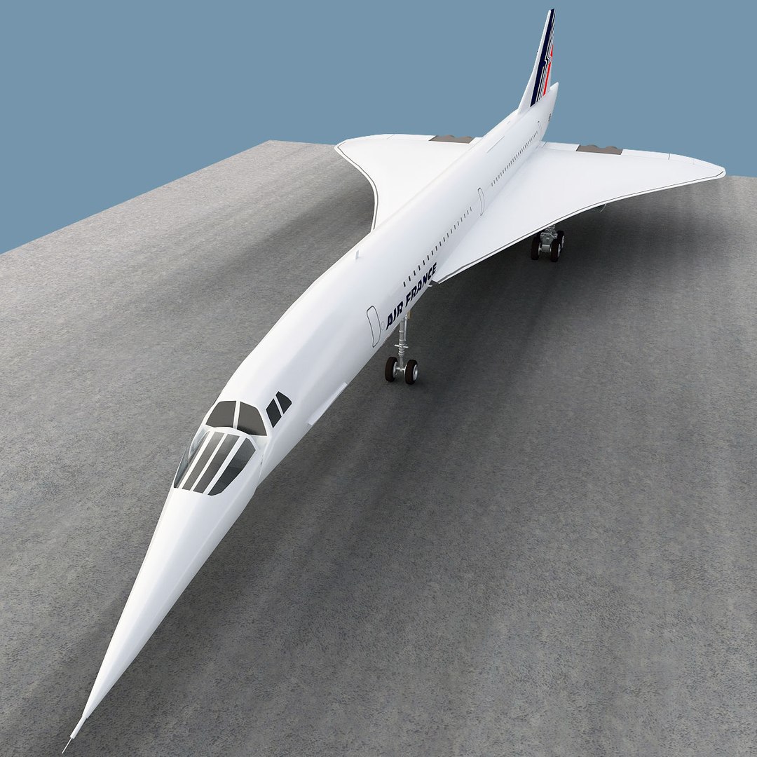Aérospatiale-bac Concorde Airliner 3d Model
