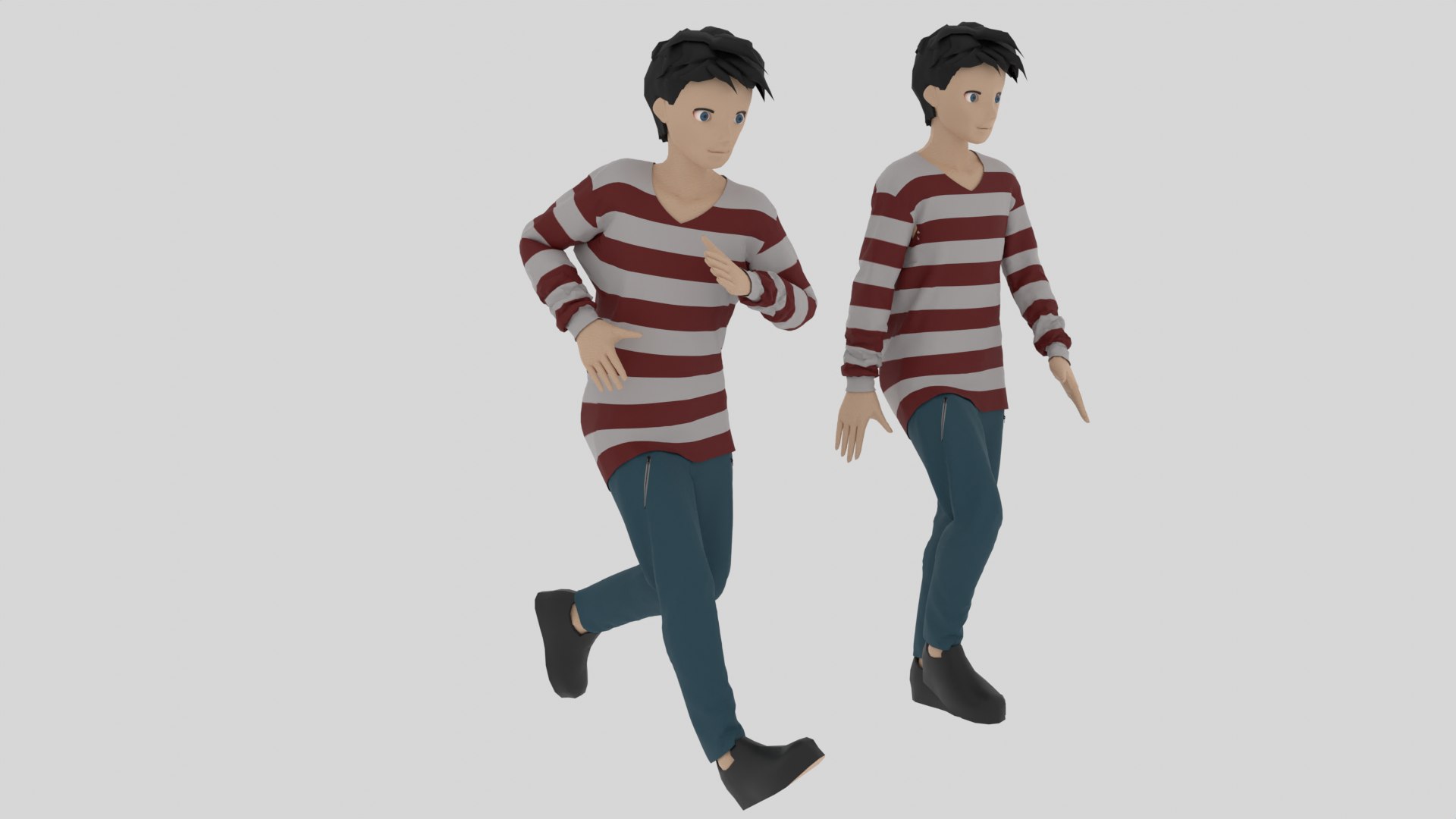 Cartoon Character Walking And Running Animation Model - TurboSquid 2004048