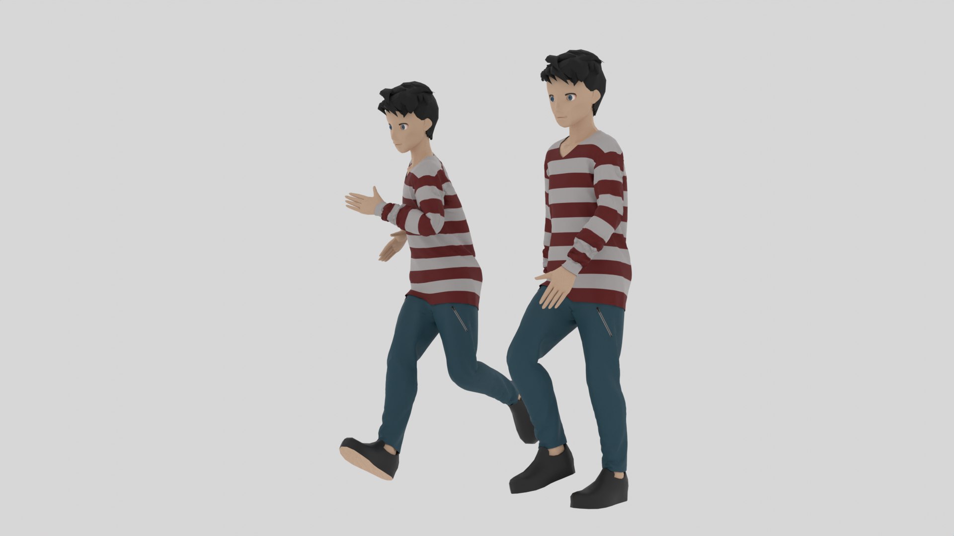 Cartoon Character Walking And Running Animation Model - TurboSquid 2004048