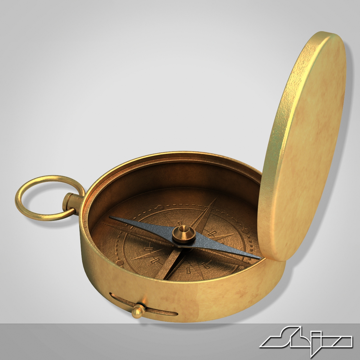compass modeled 3d 3ds