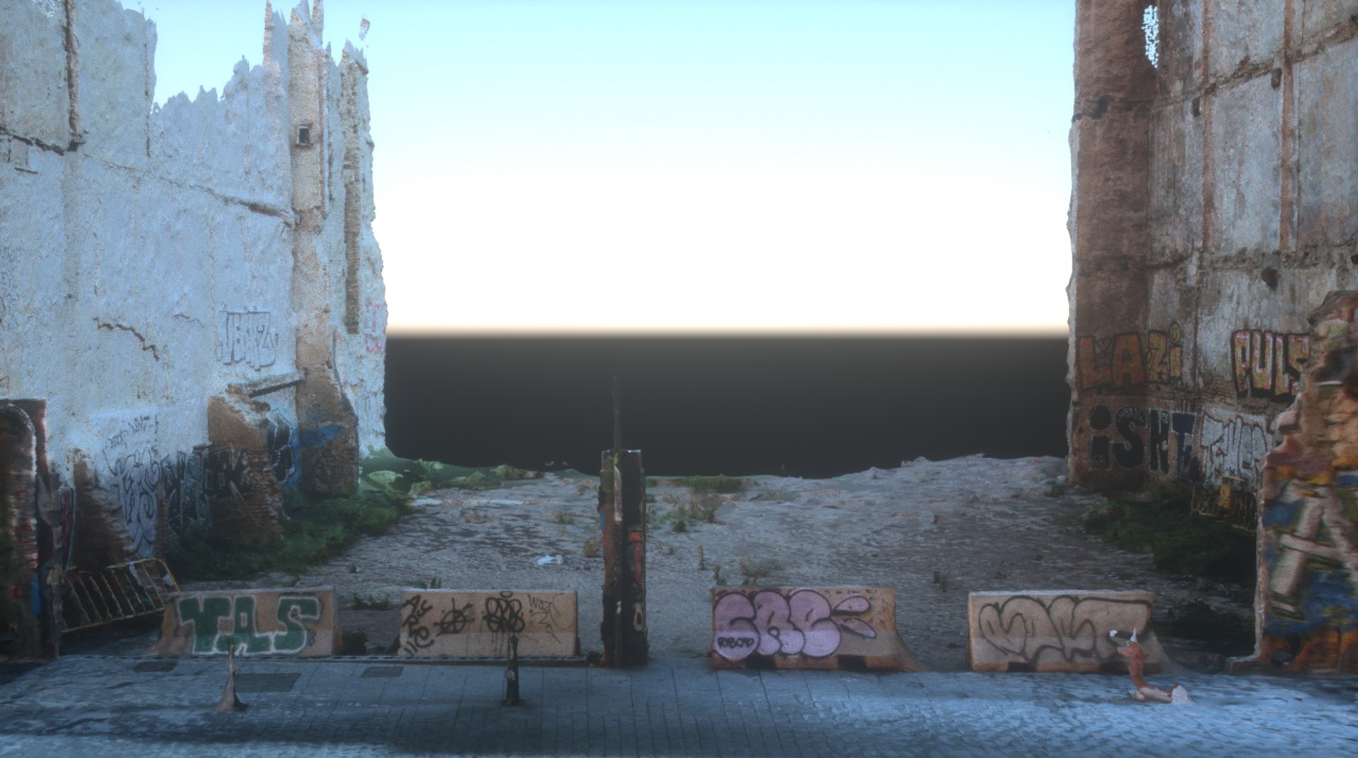 Abandoned Building Lot Walls 3D Model - TurboSquid 1440486