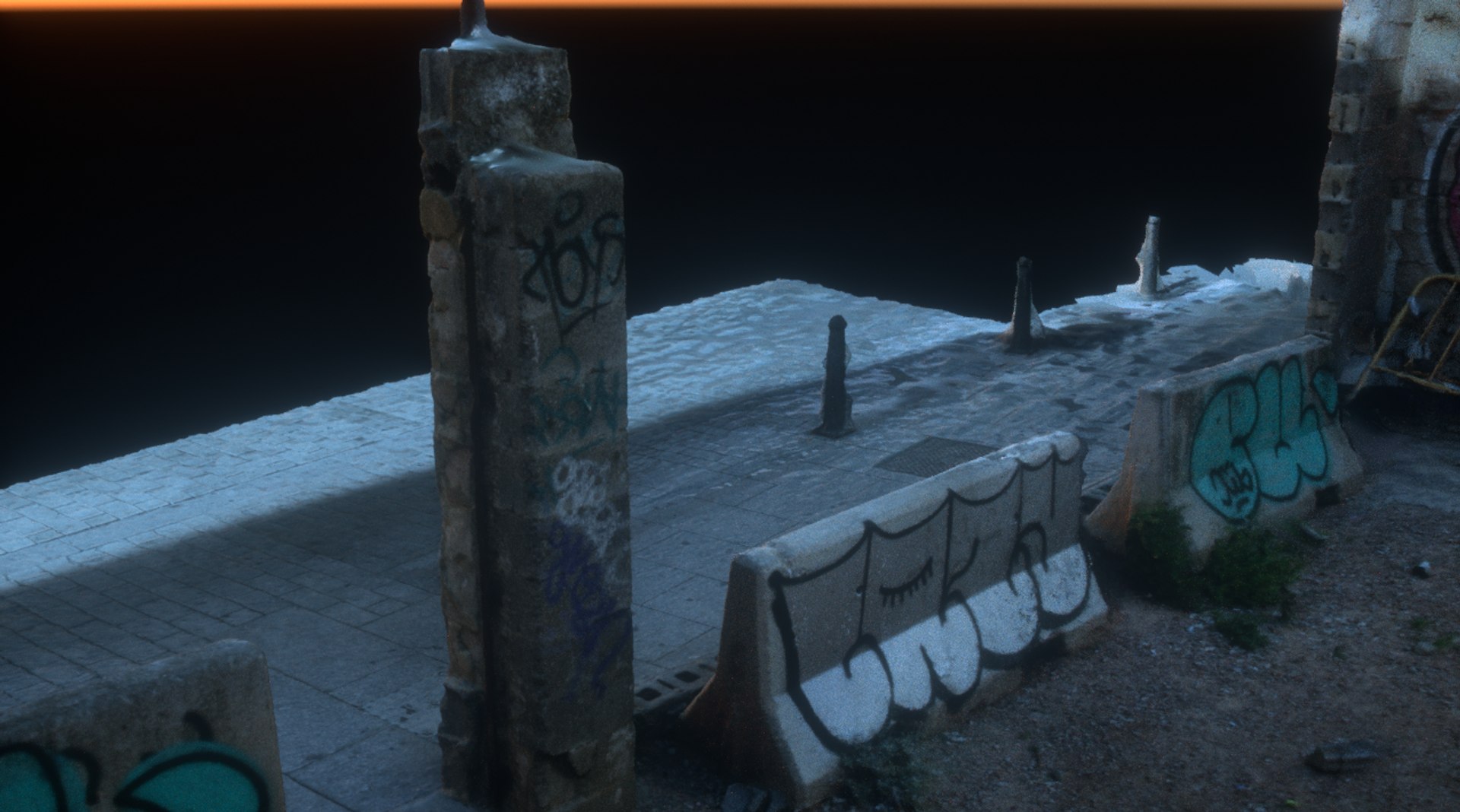 Abandoned Building Lot Walls 3D Model - TurboSquid 1440486