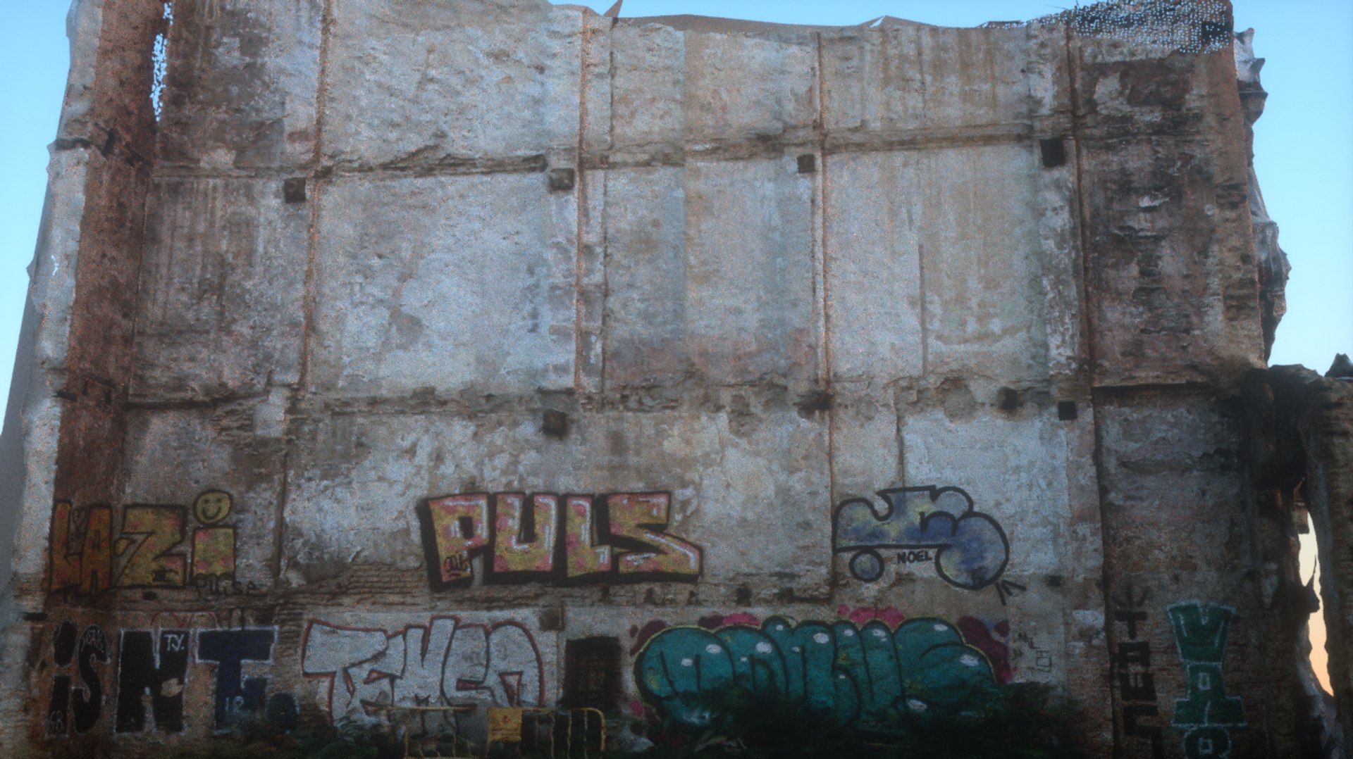 Abandoned Building Lot Walls 3D Model - TurboSquid 1440486