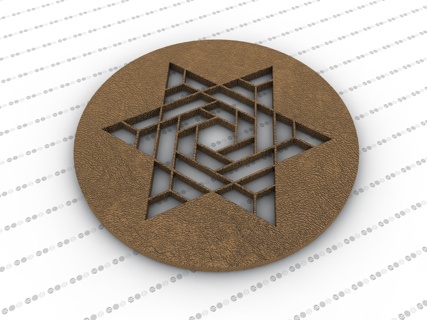 Star David Medallion 3D - TurboSquid 1430019