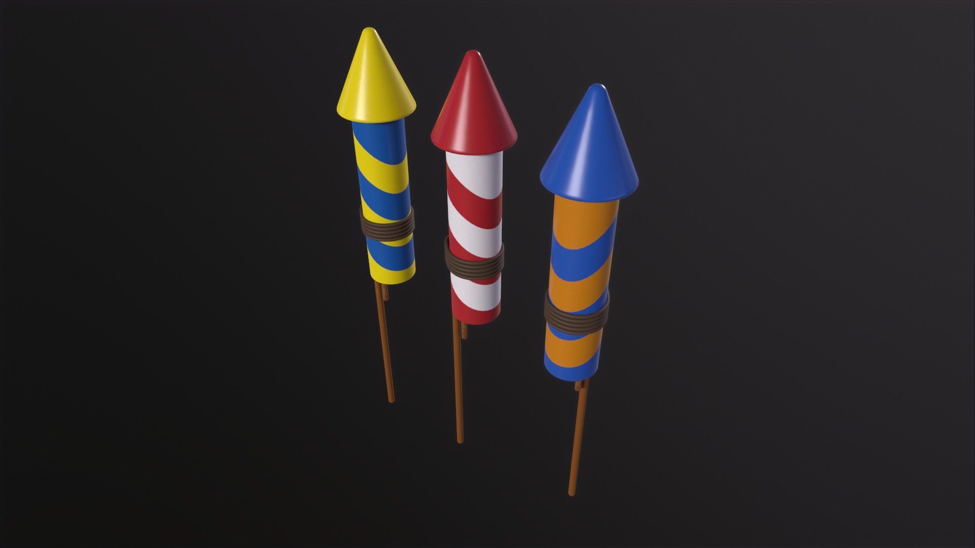 Fireworks 3D Model - TurboSquid 2100808