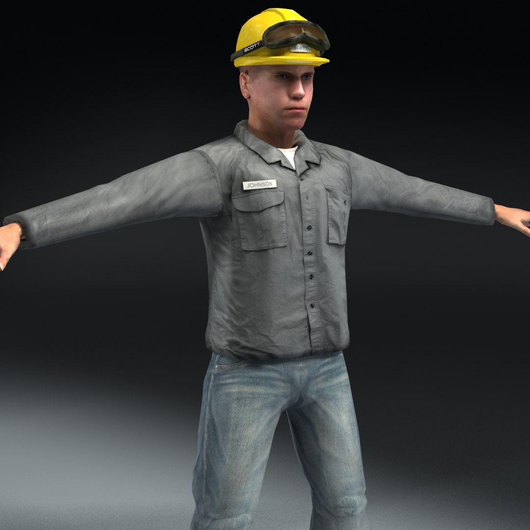 3d Model Workman Figure