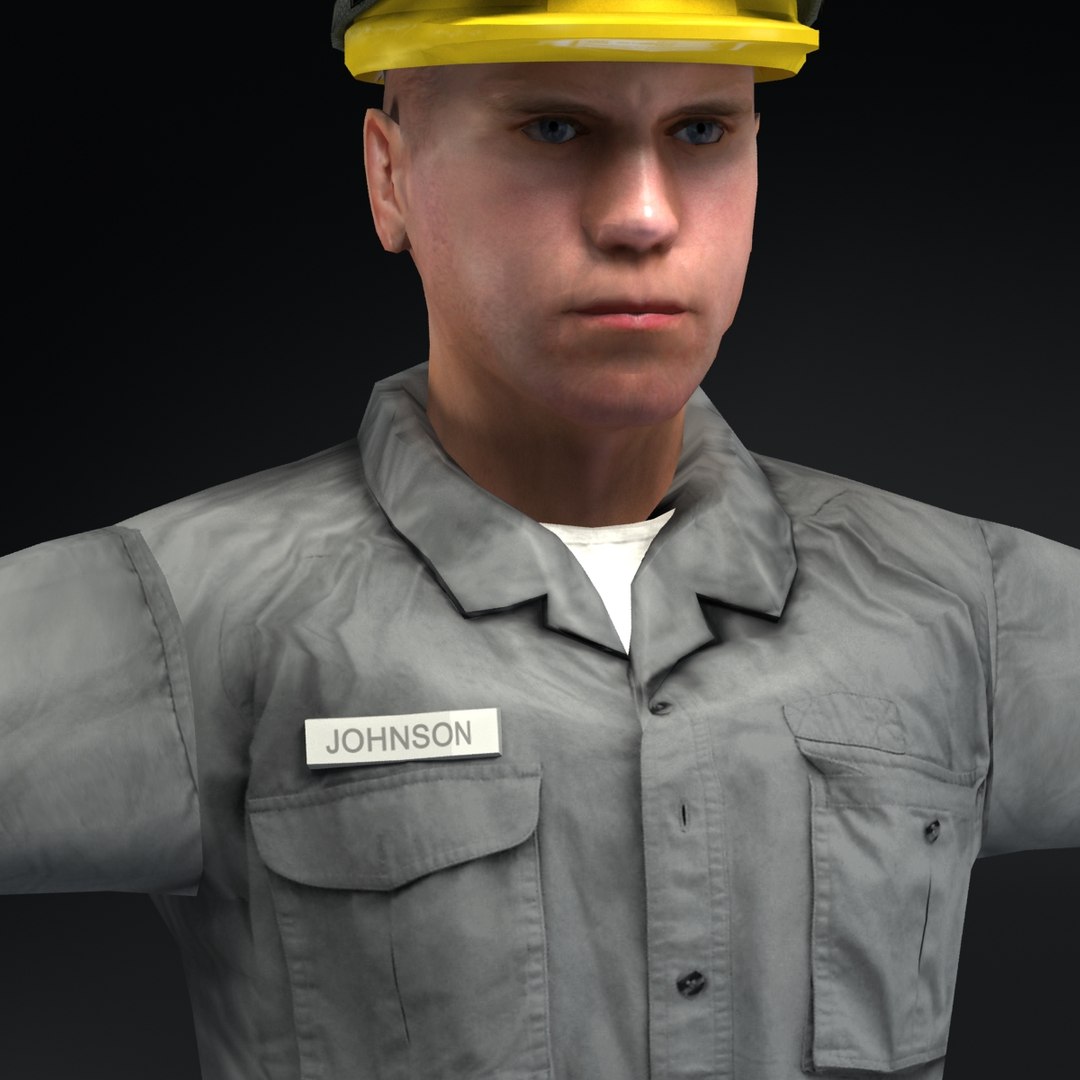 3d Model Workman Figure