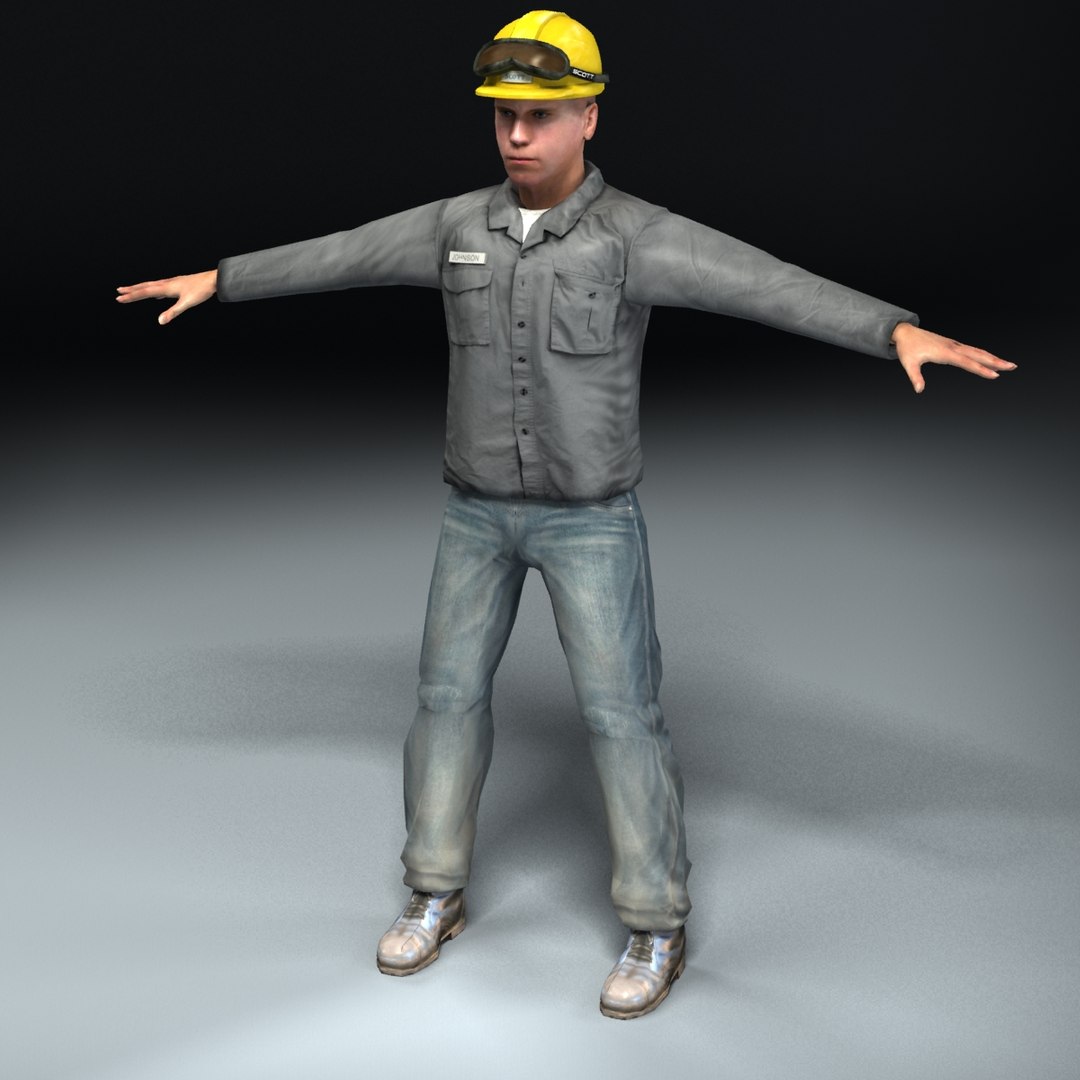 3d Model Workman Figure