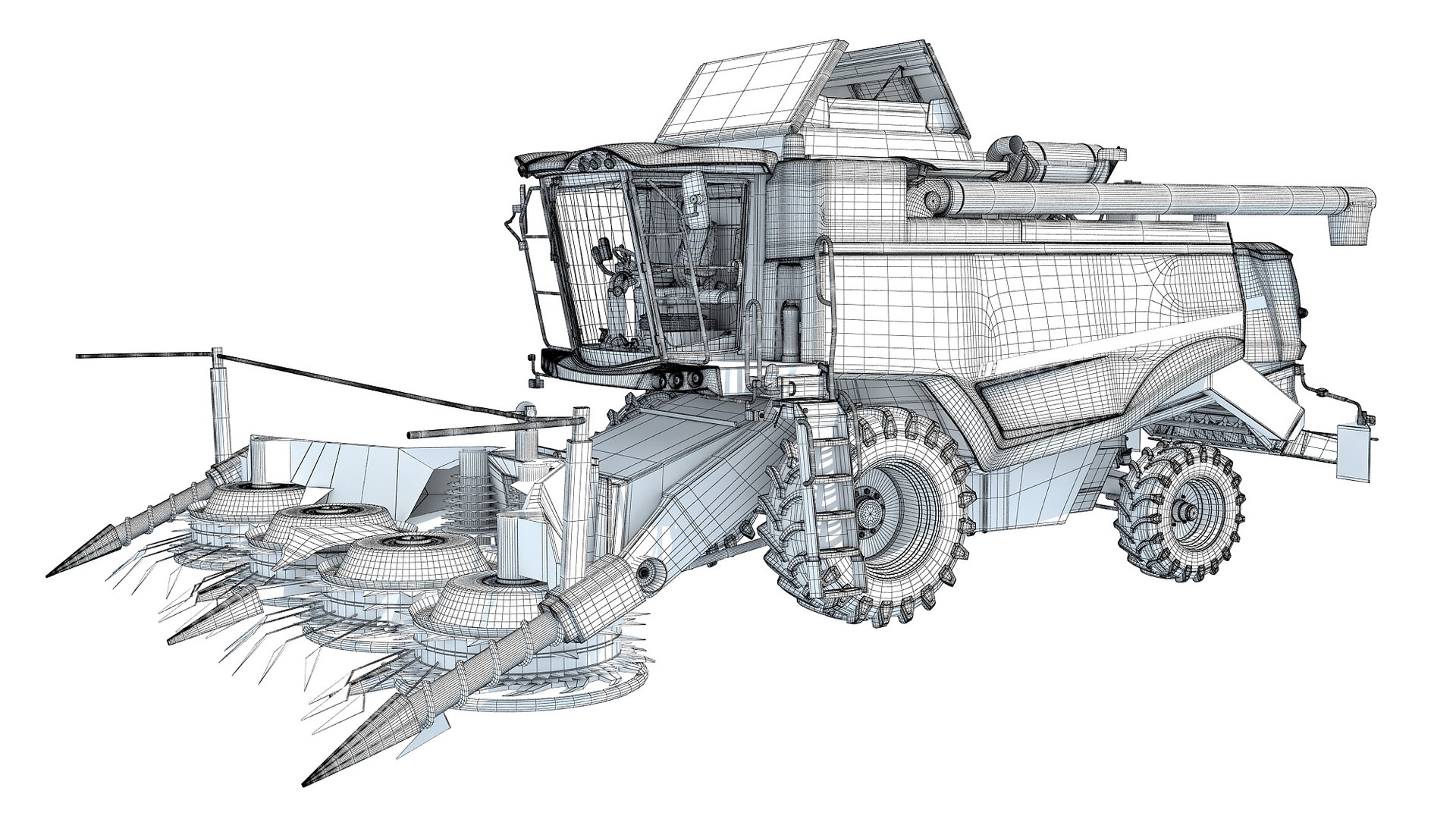 3D Combine Harvester Model - TurboSquid 1700293