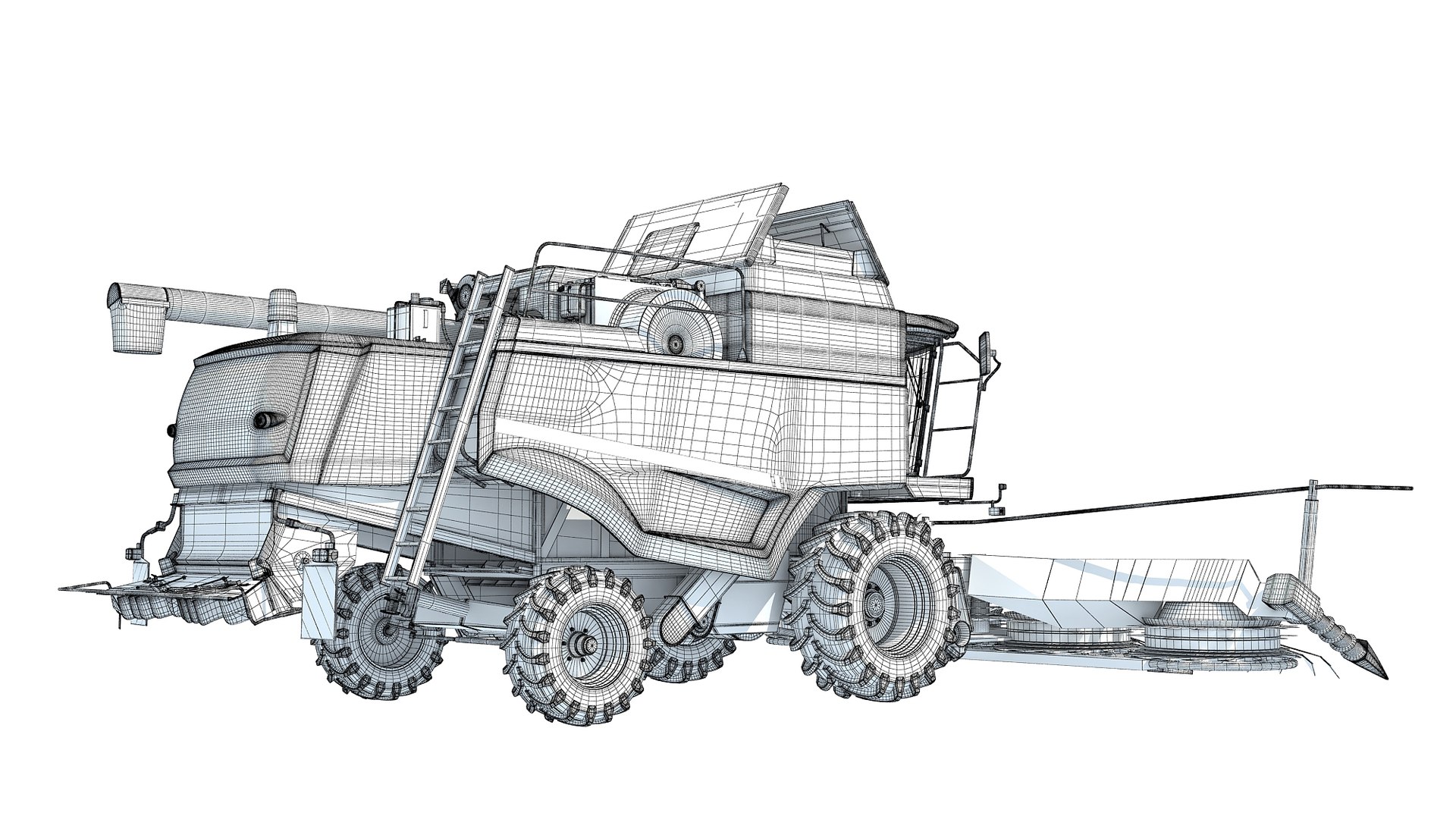 3D Combine Harvester Model - TurboSquid 1700293