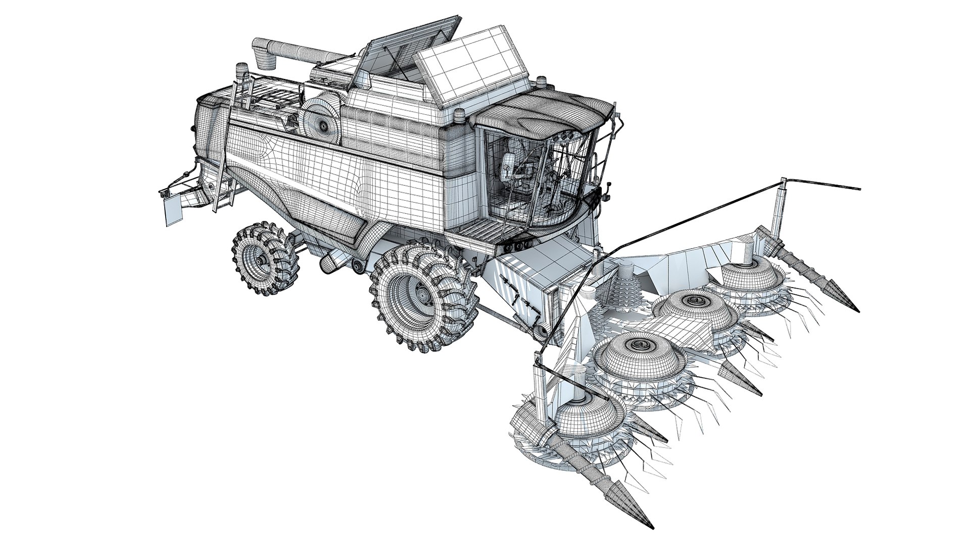3D Combine Harvester Model - TurboSquid 1700293