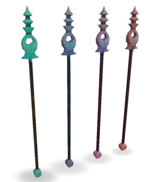 3D Low-Poly Mage-Wizard Staff No-3 - TurboSquid 1759369