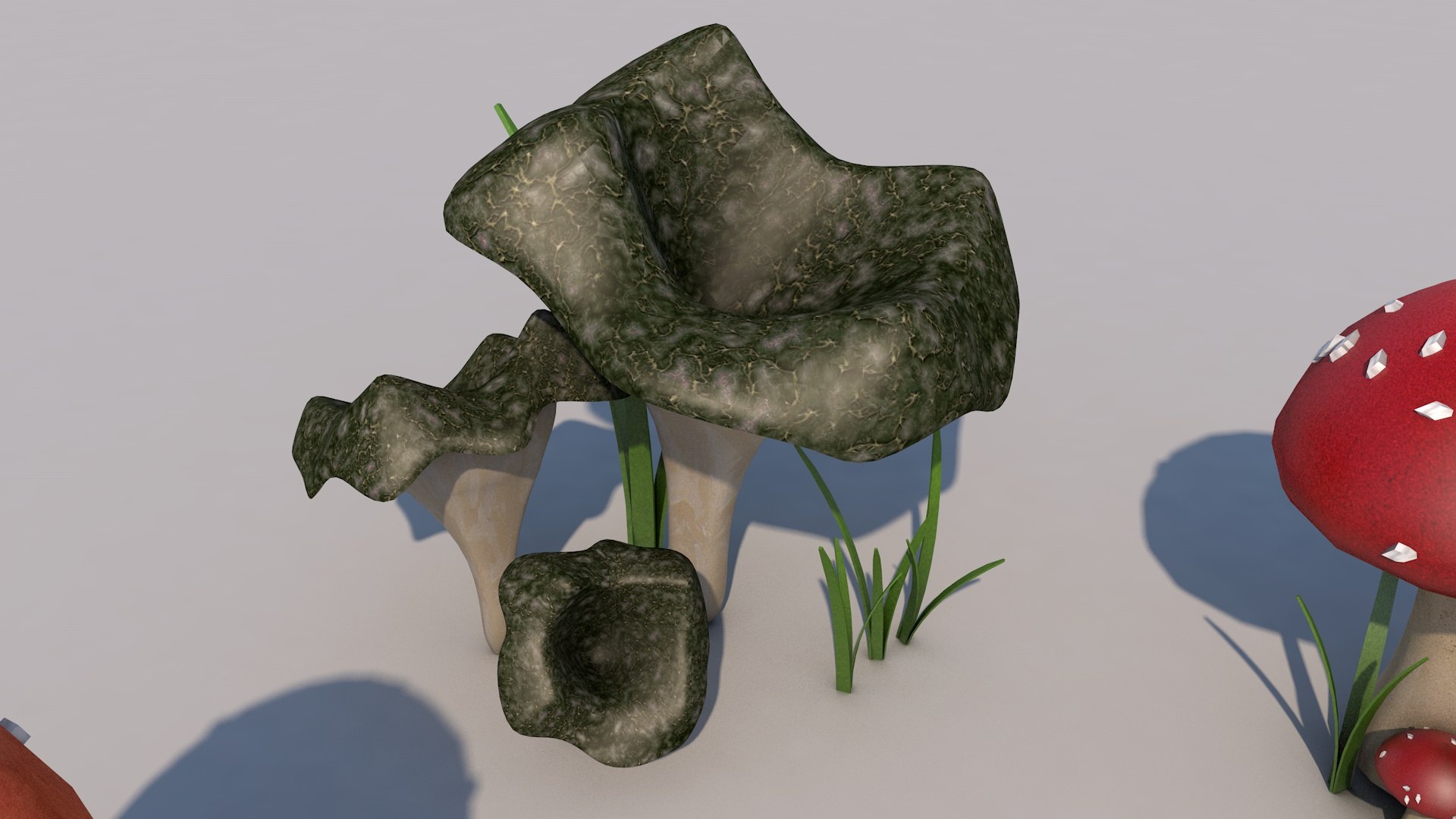 3D Mushroom Model Pack 8 Detailed Mushrooms In One Scene Model ...