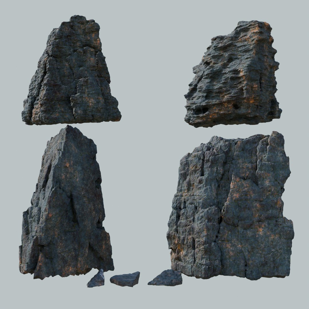 3D Realistic Rock Cliffs - TurboSquid 2339507