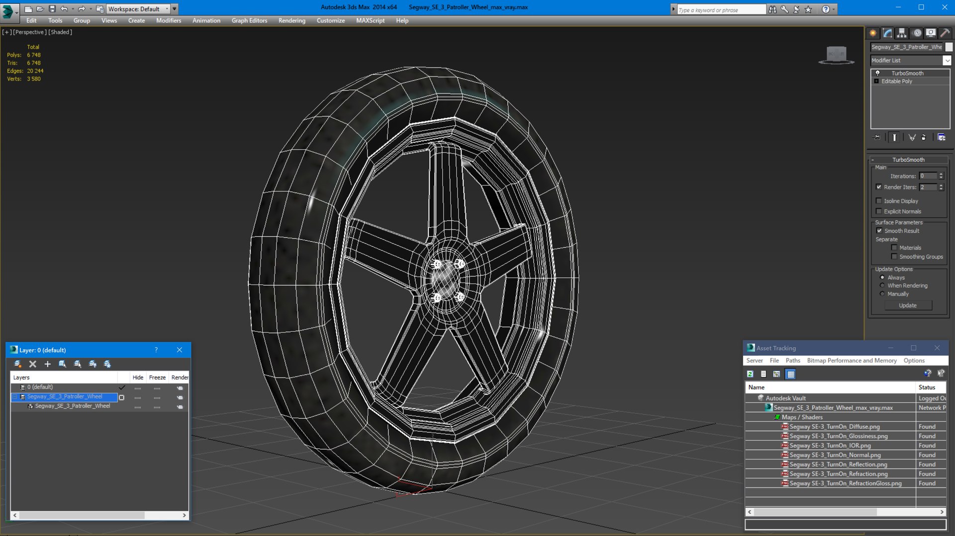 3D Model Segway SE 3 Patroller Wheel - TurboSquid 1957702