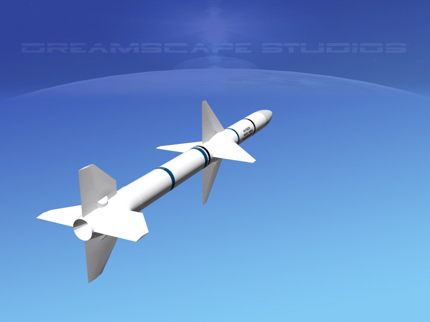 Modern Aim-120 Air Missile 3d Model