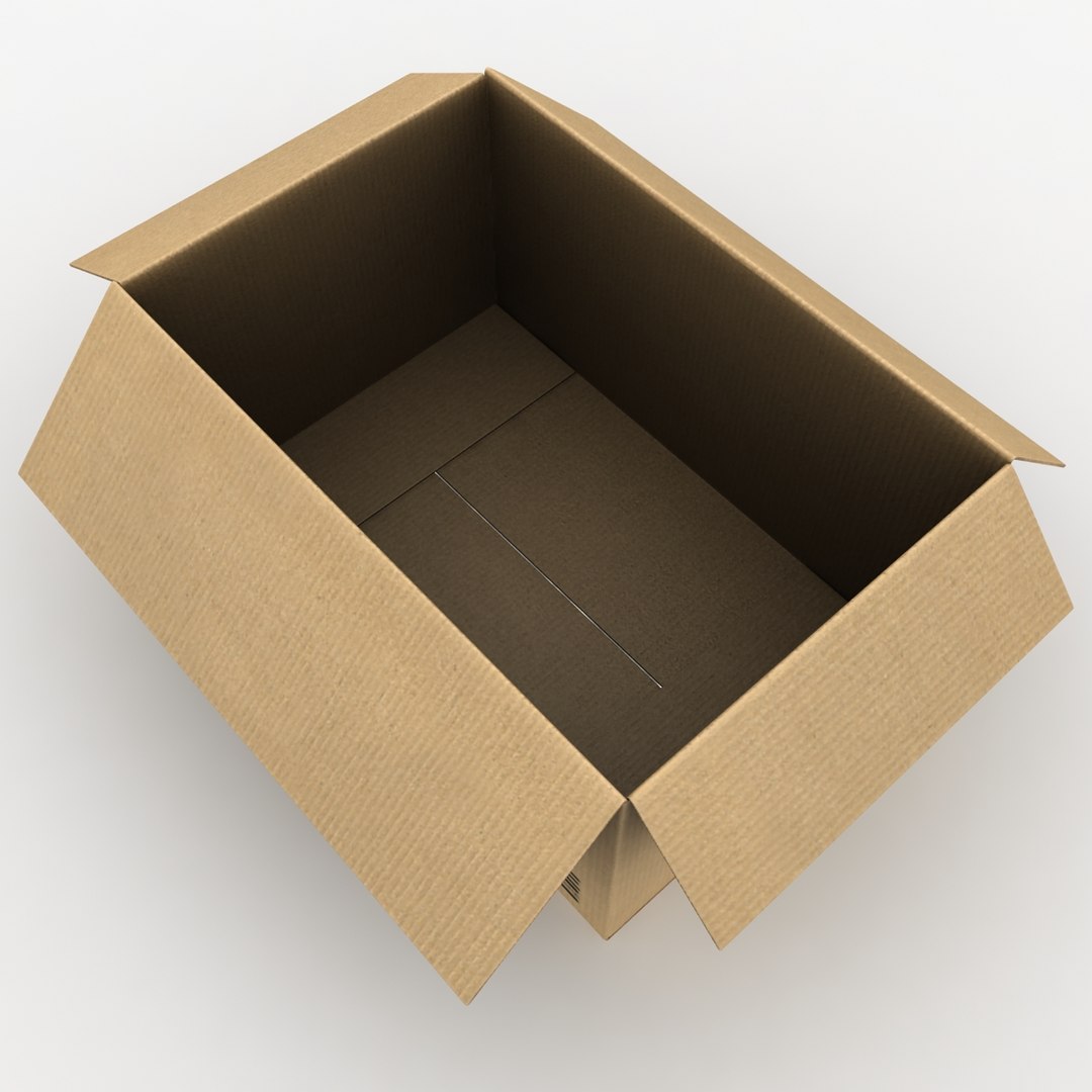 Cardboard Box Open 3d Max
