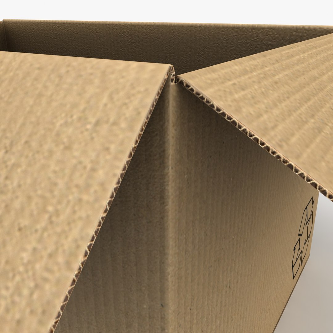 Cardboard Box Open 3d Max