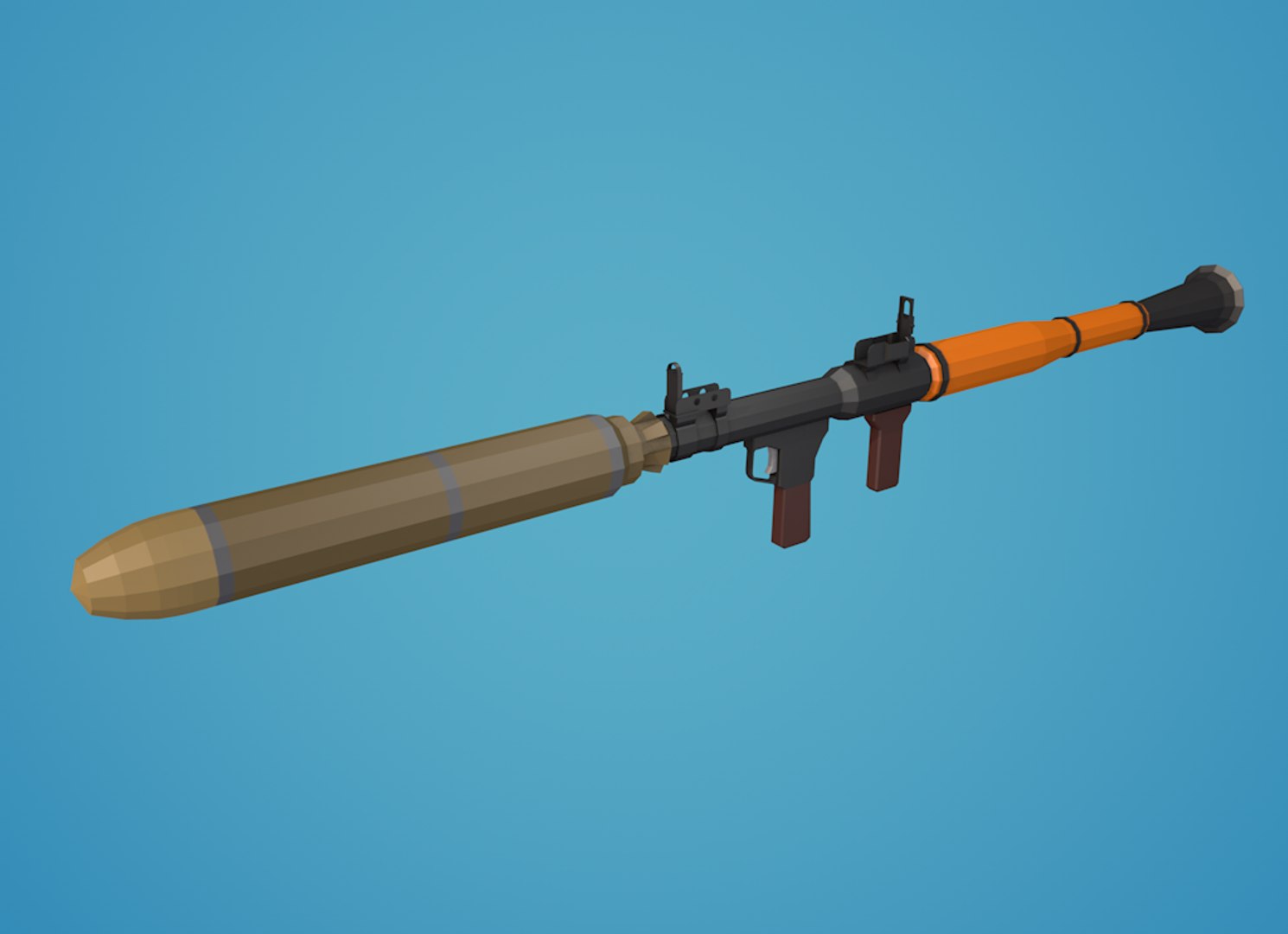 rpg-7 grenade launcher 3d 3ds
