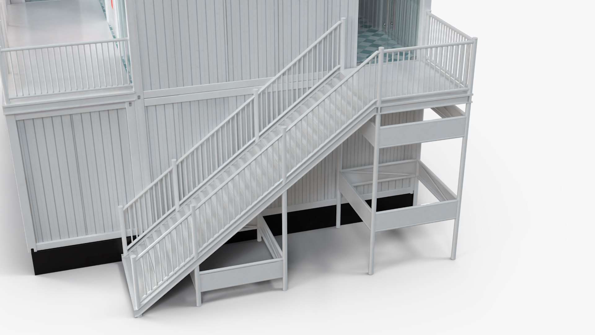 3D Double Story Portable Clinic - TurboSquid 2273656