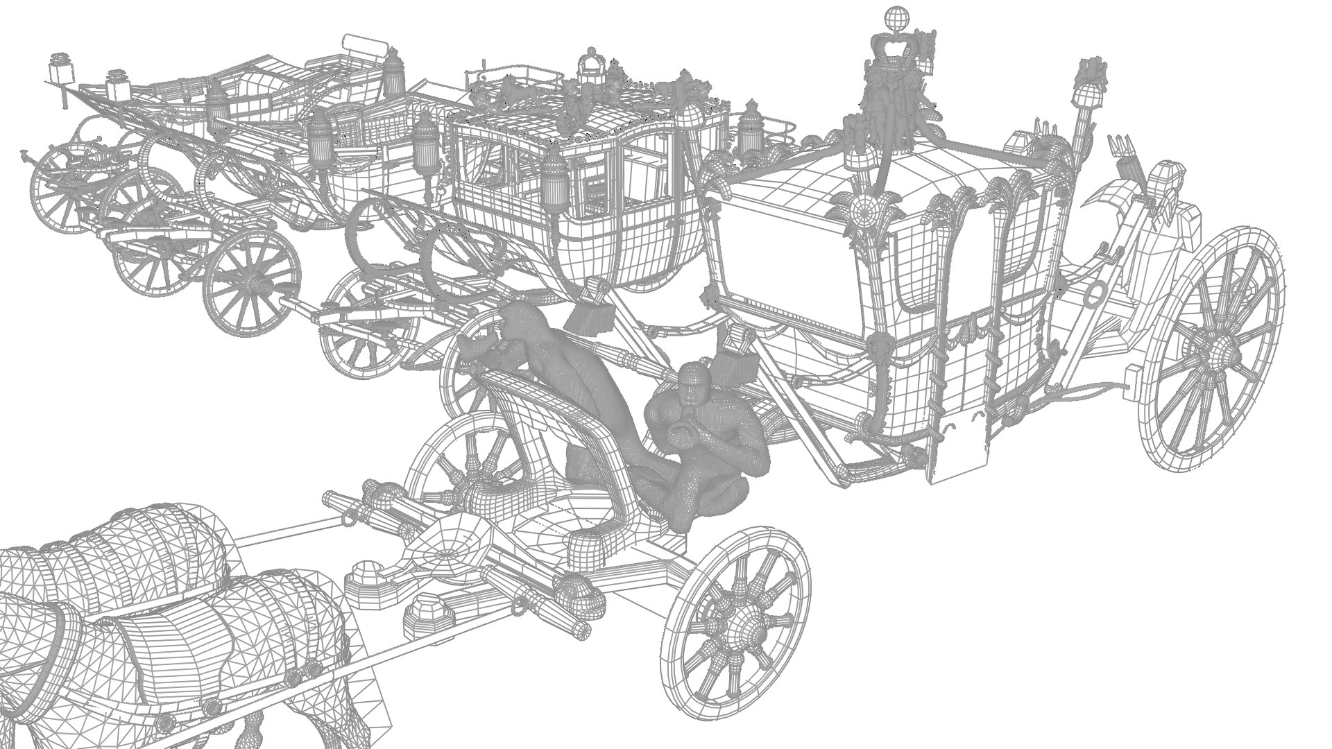 3D Model Royal Carriages Of The British Monarchy Collection ...