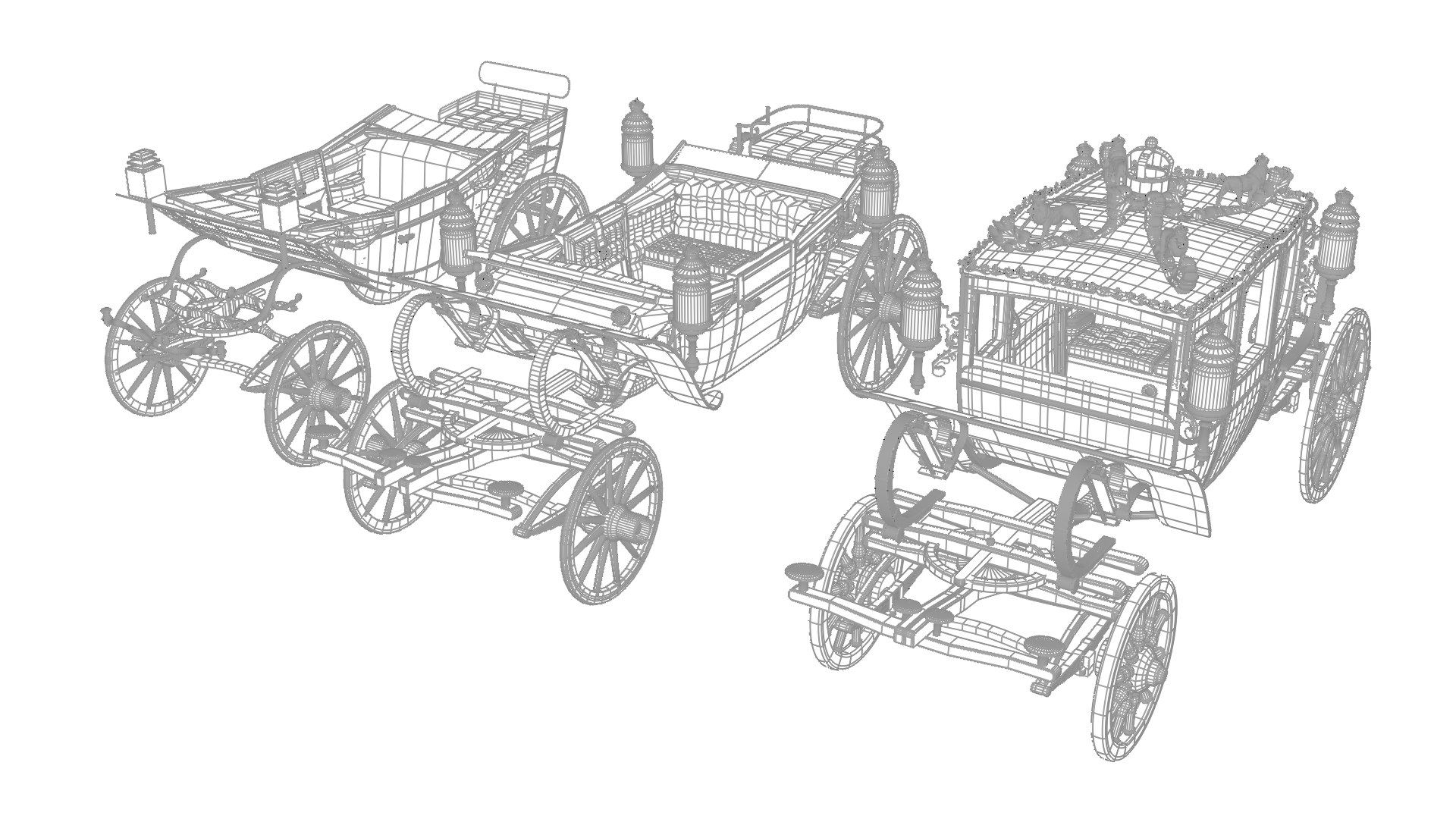 3D Model Royal Carriages Of The British Monarchy Collection ...