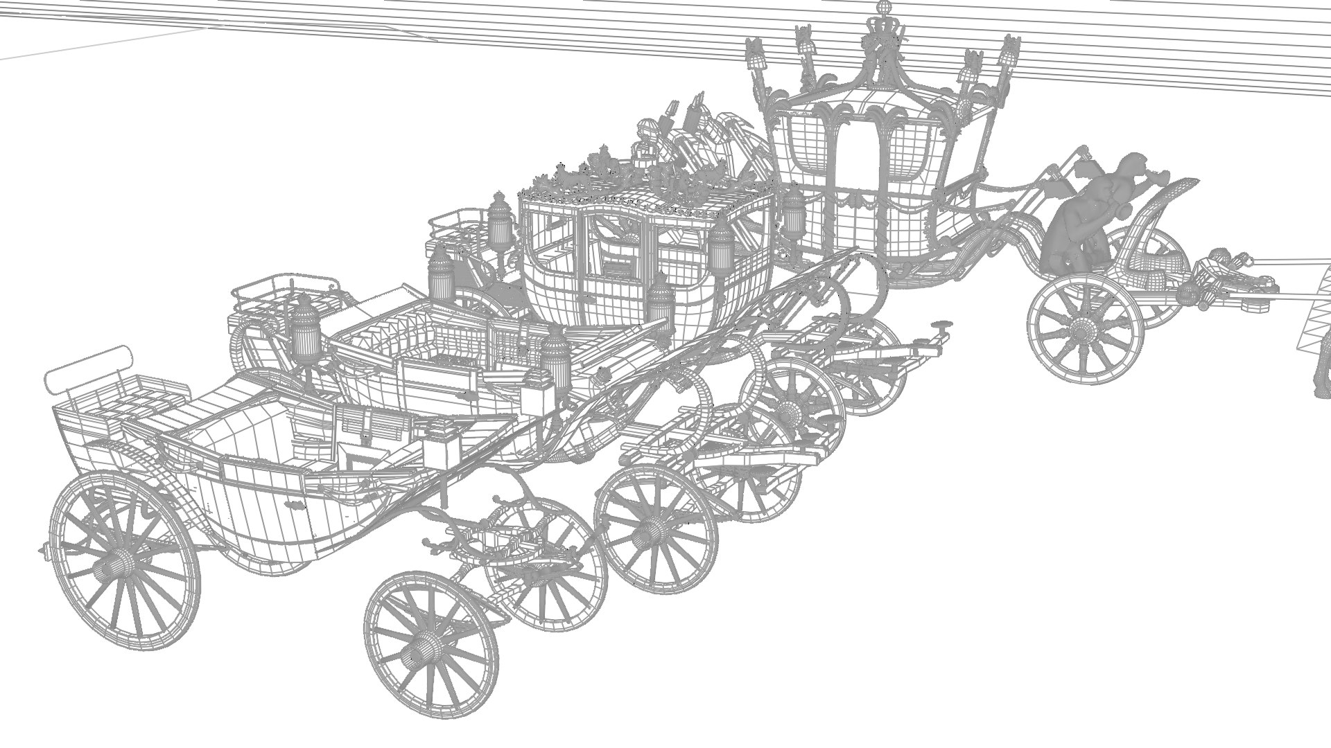 3D Model Royal Carriages Of The British Monarchy Collection ...