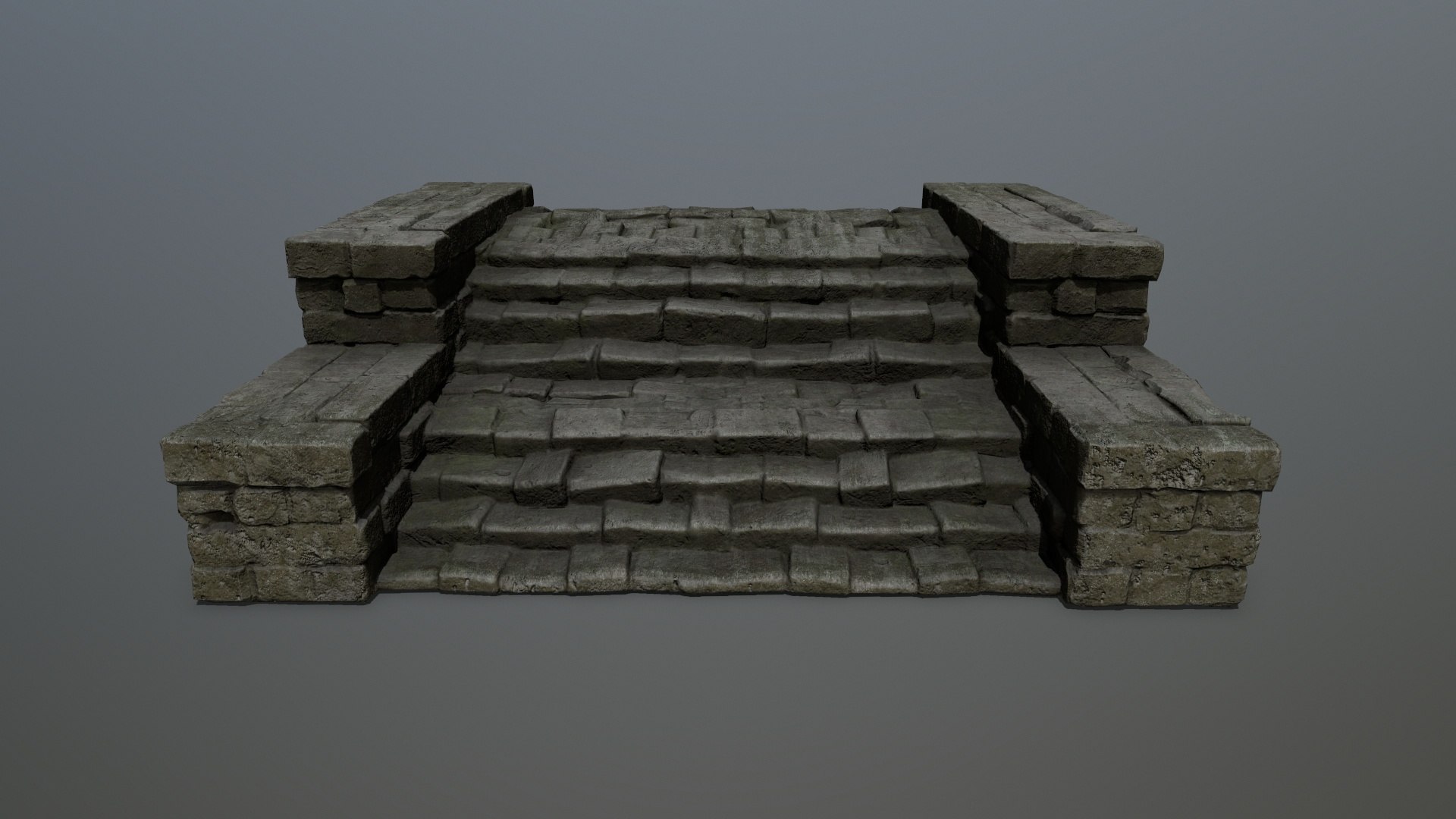 3D Ruin Stairs - TurboSquid 2054867