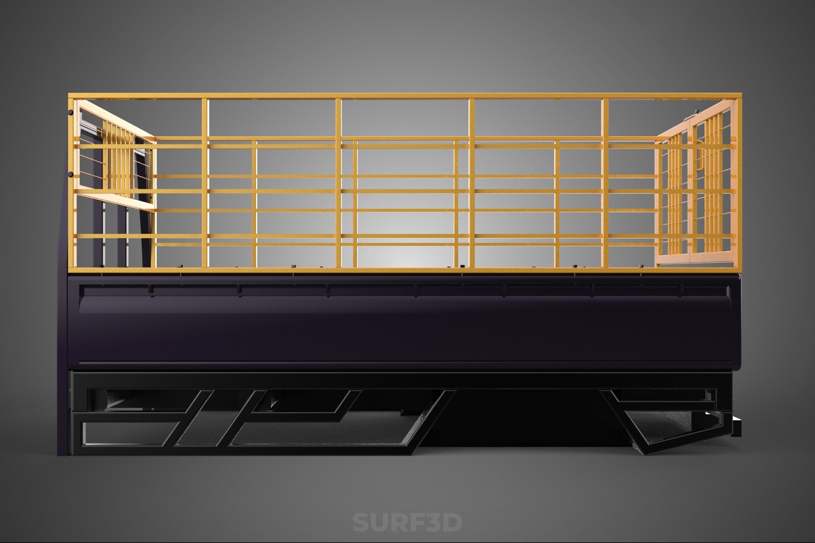 CARGO CAGE PICKUP TRUCK TRANSPORT DELIVERY LOGISTICS COMMERCIAL 3D ...