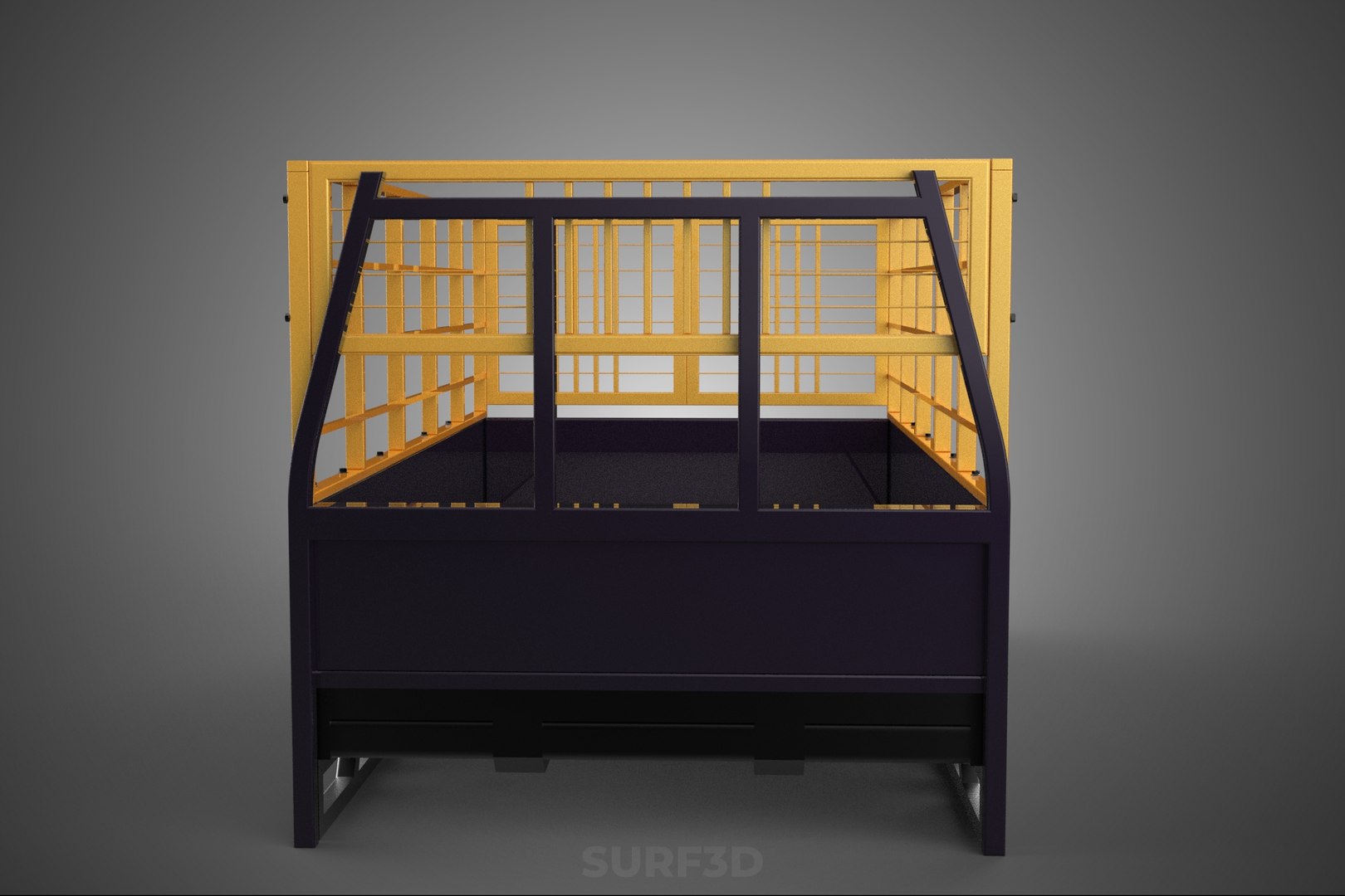 CARGO CAGE PICKUP TRUCK TRANSPORT DELIVERY LOGISTICS COMMERCIAL 3D ...
