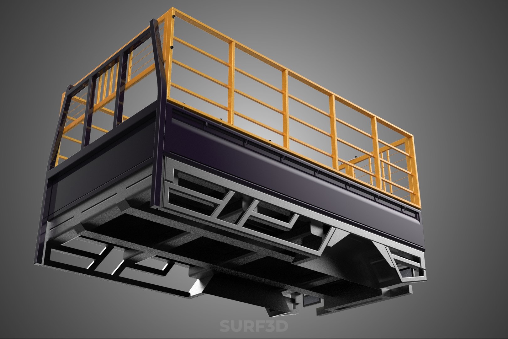 CARGO CAGE PICKUP TRUCK TRANSPORT DELIVERY LOGISTICS COMMERCIAL 3D ...