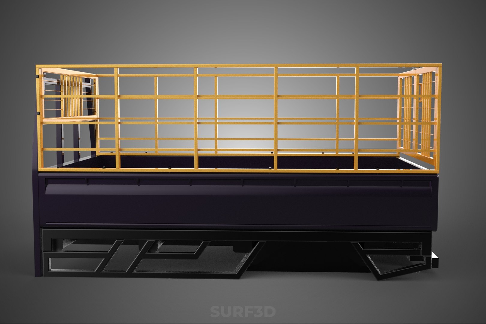 CARGO CAGE PICKUP TRUCK TRANSPORT DELIVERY LOGISTICS COMMERCIAL 3D ...
