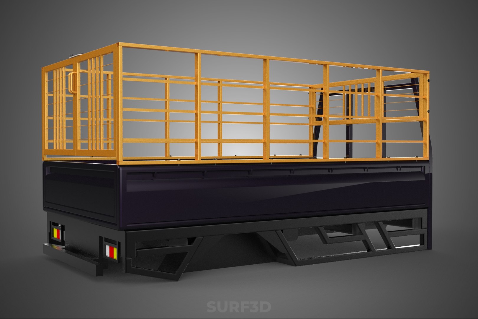 CARGO CAGE PICKUP TRUCK TRANSPORT DELIVERY LOGISTICS COMMERCIAL 3D ...