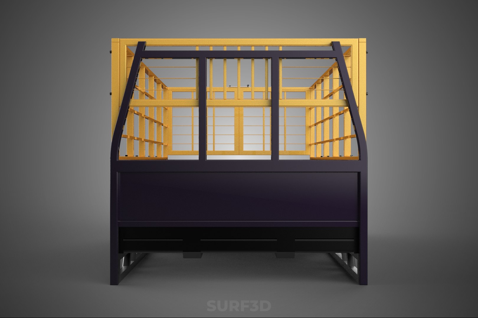 CARGO CAGE PICKUP TRUCK TRANSPORT DELIVERY LOGISTICS COMMERCIAL 3D ...