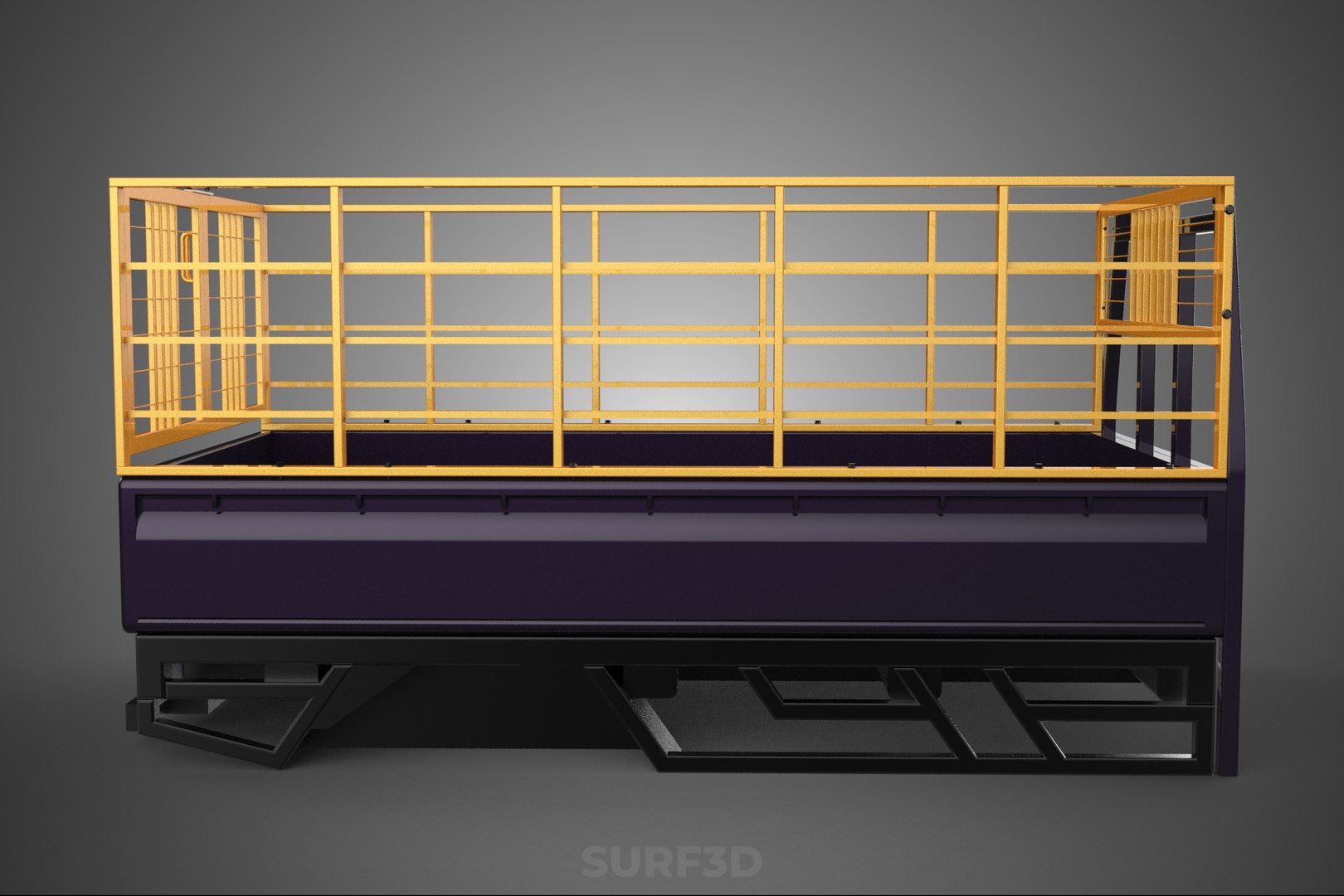 CARGO CAGE PICKUP TRUCK TRANSPORT DELIVERY LOGISTICS COMMERCIAL 3D ...