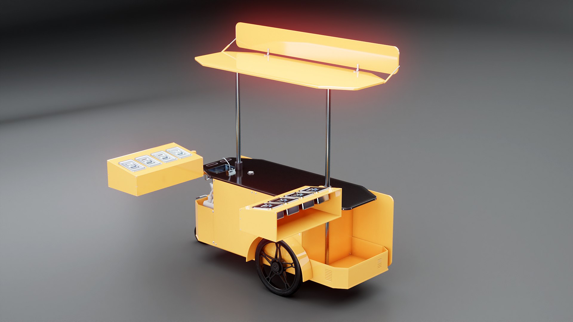 3D Model Mobile Food Cart - TurboSquid 2193053
